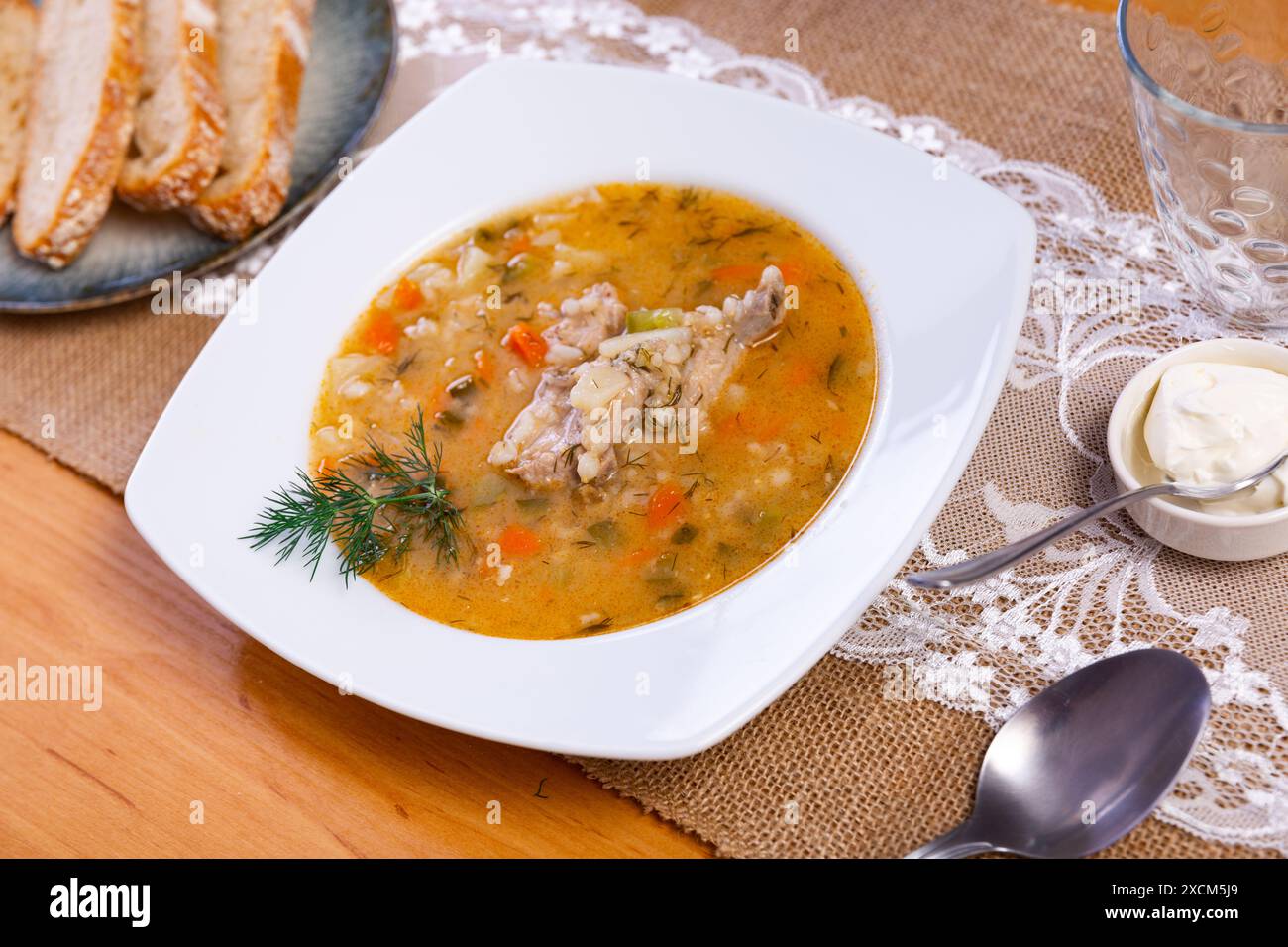 Traditional Russian soup Rassolnik Stock Photo - Alamy