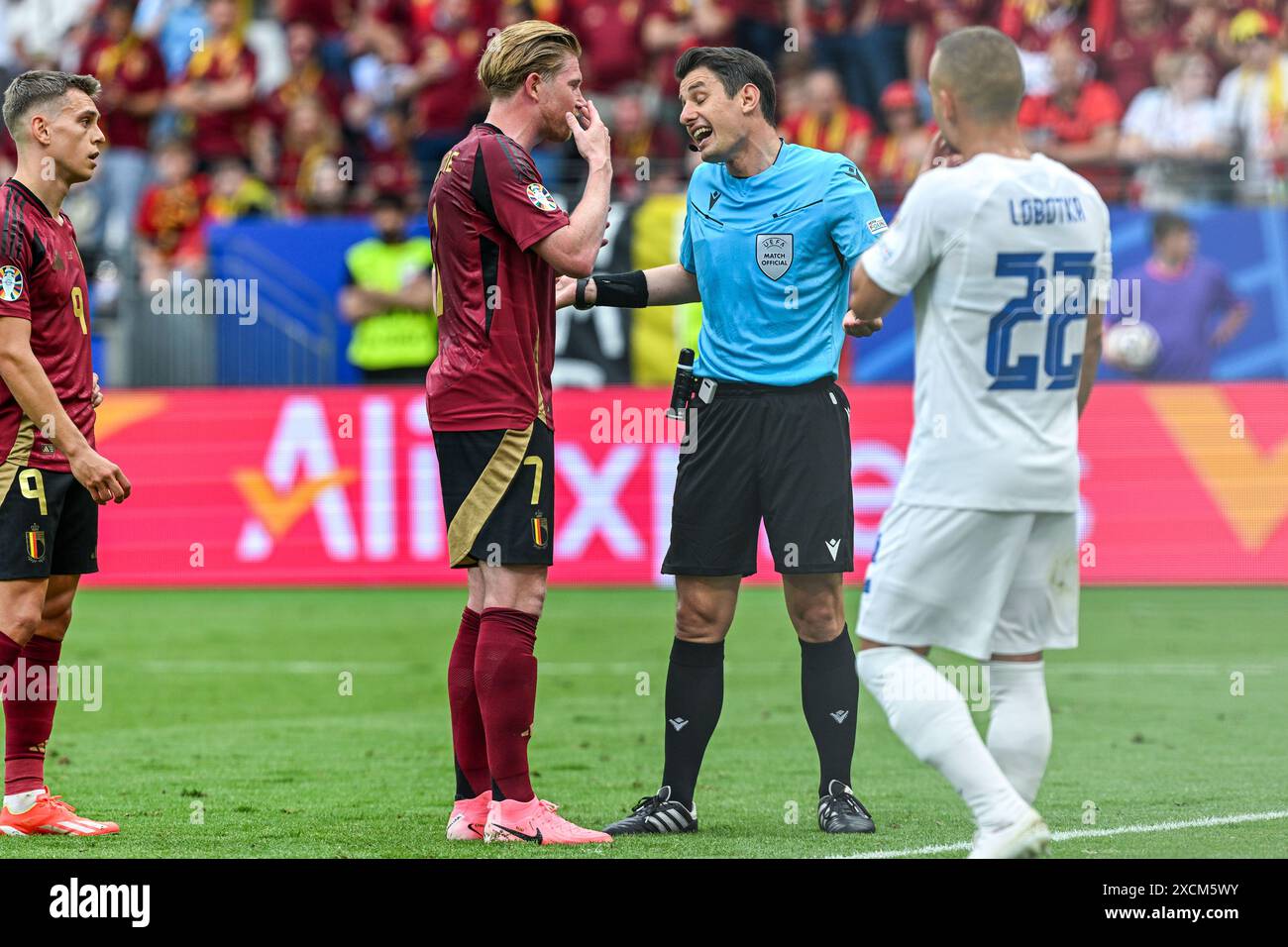 during a soccer game between the national teams of Belgium, called the ...
