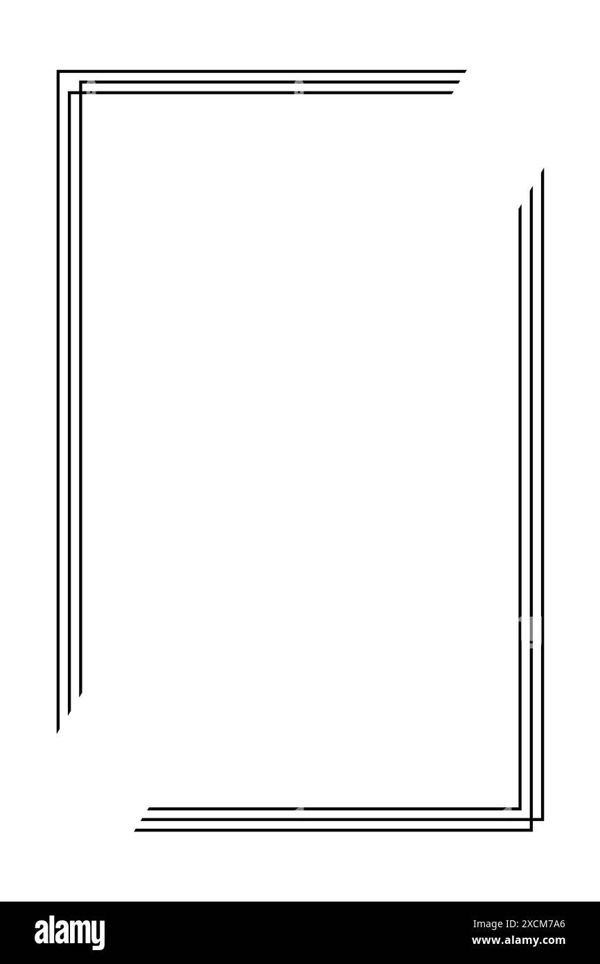 Border frame line illustration page on white background Stock Vector ...