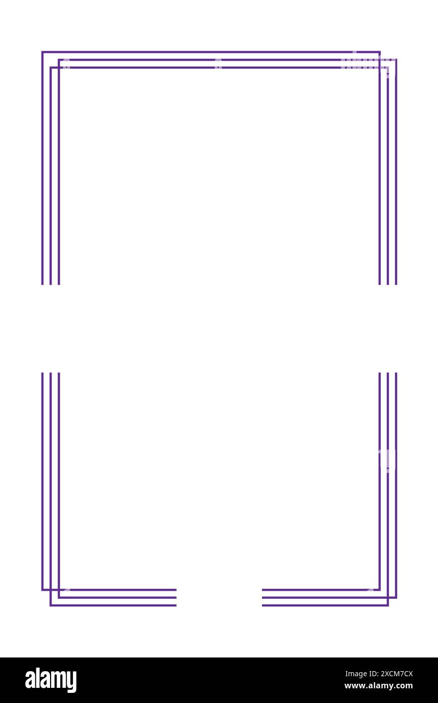 Border frame line illustration page on white background Stock Vector ...