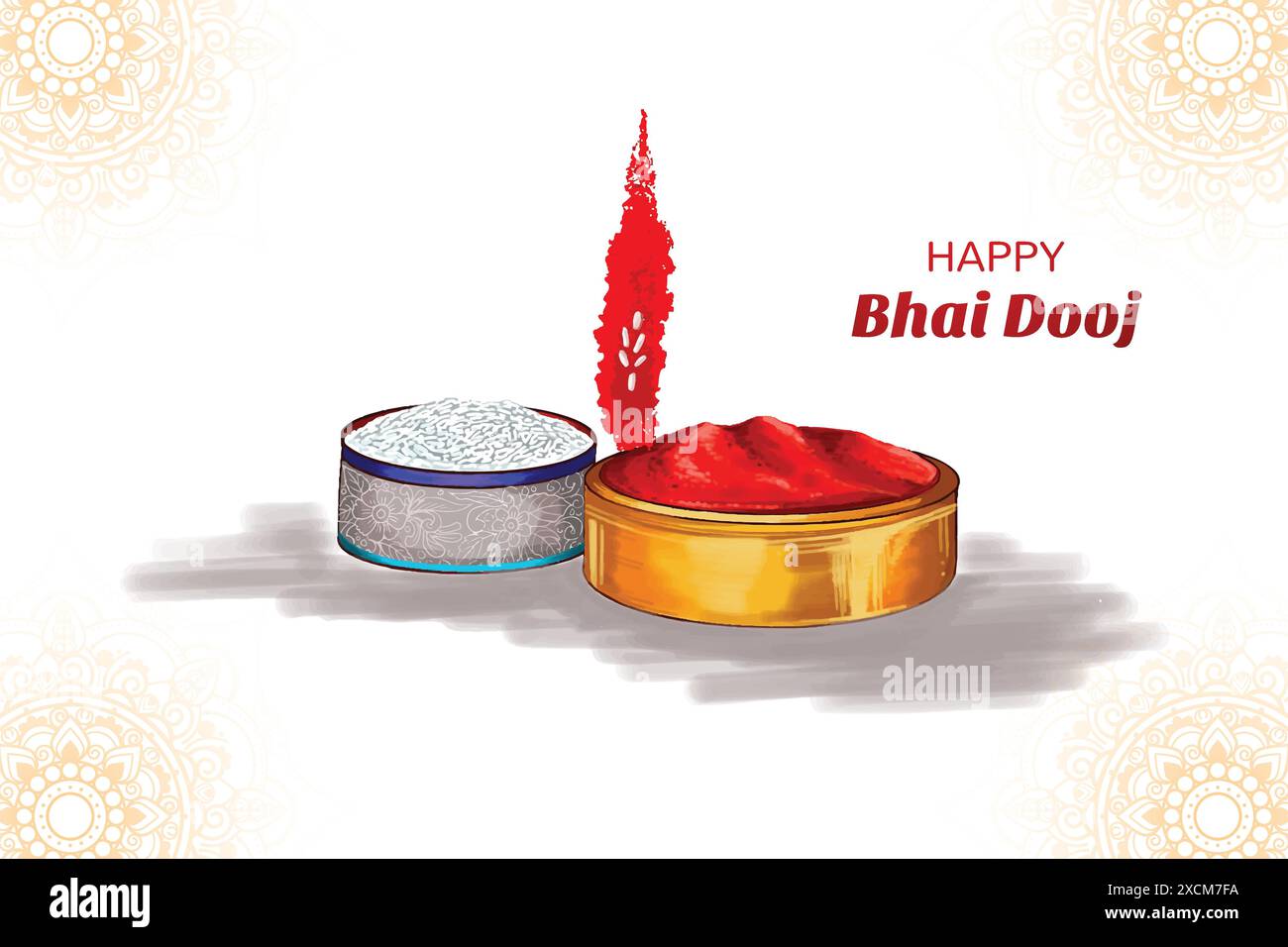 Happy bhai dooj festival celebration card background Stock Vector Image ...