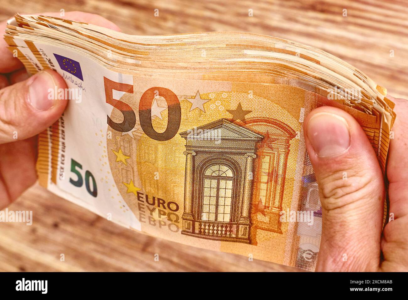 Germany - June 17, 2024: Concept: Security features of euro banknotes ...