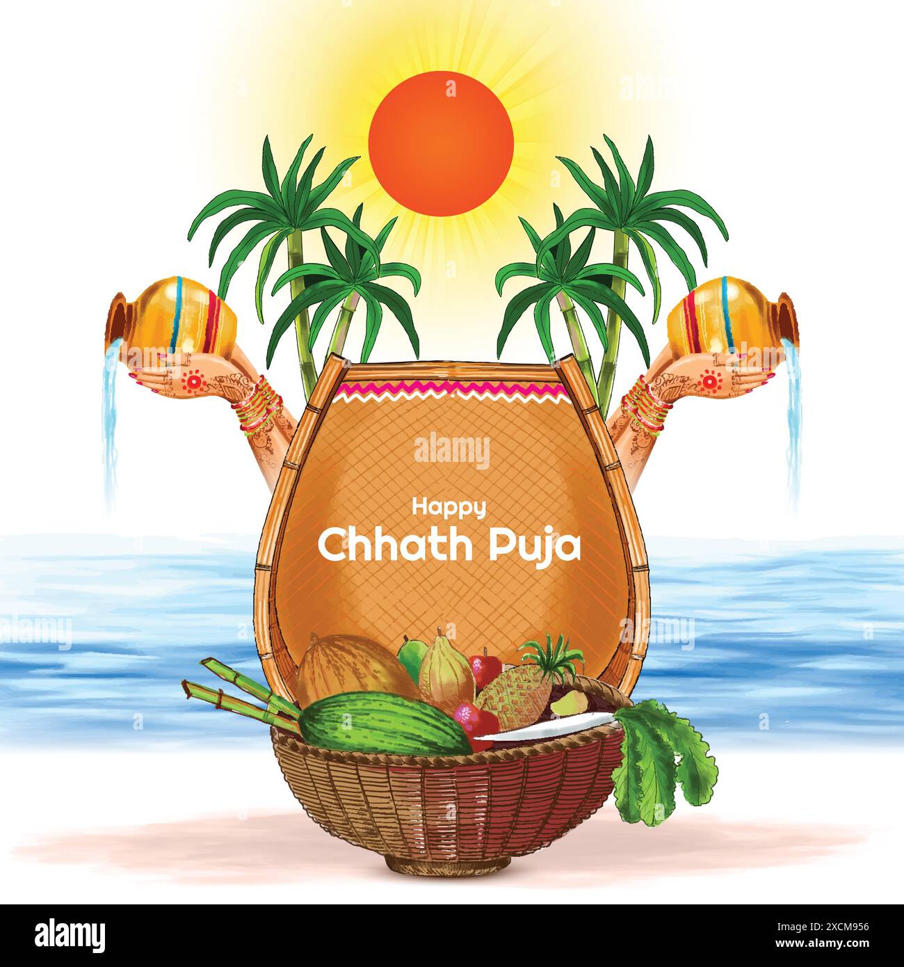 Chhath puja vector vectors hi-res stock photography and images - Alamy