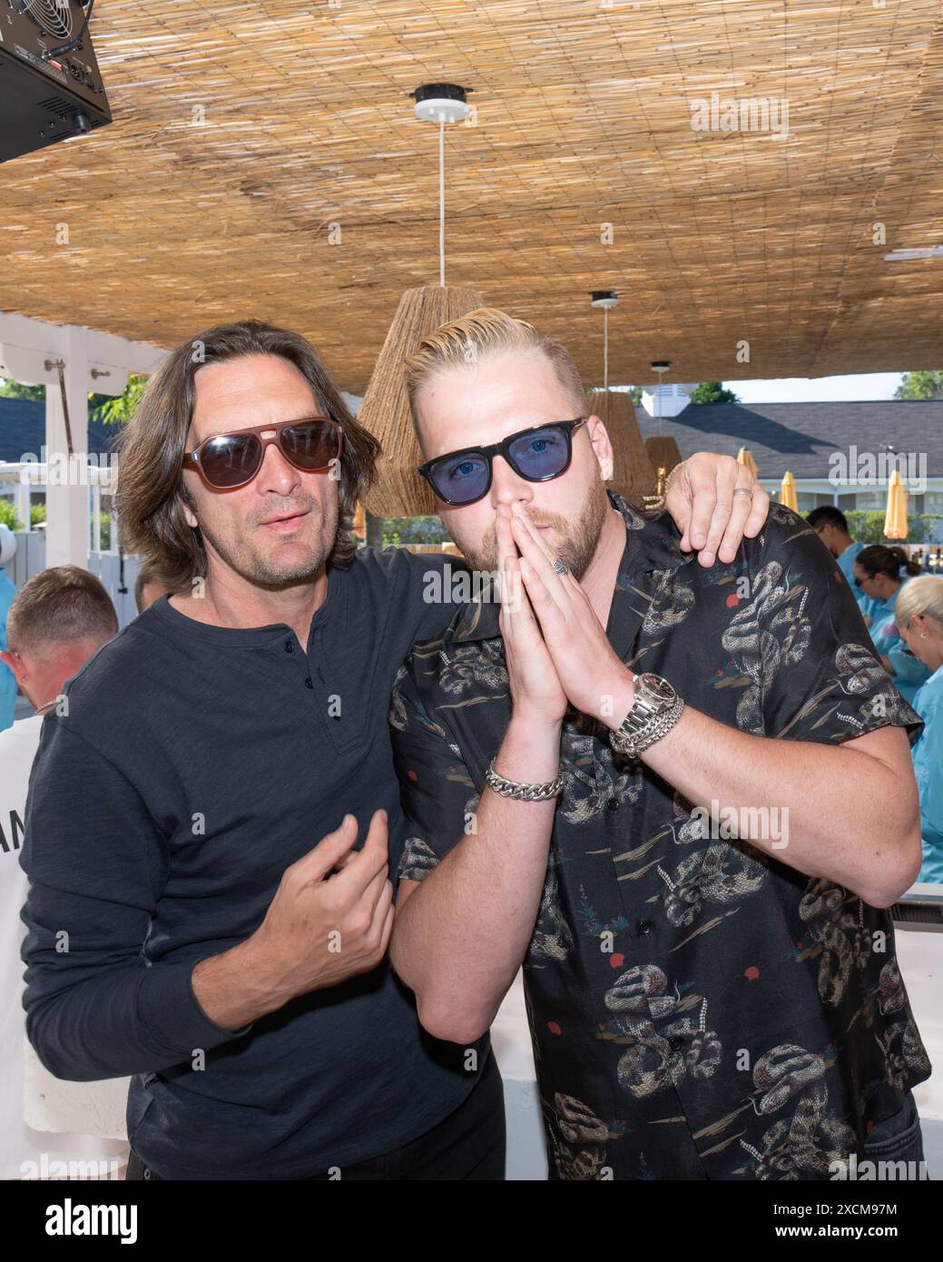 Jamie Mulholland and Bryan Griffin attends the Opening of Ketchy Beach ...
