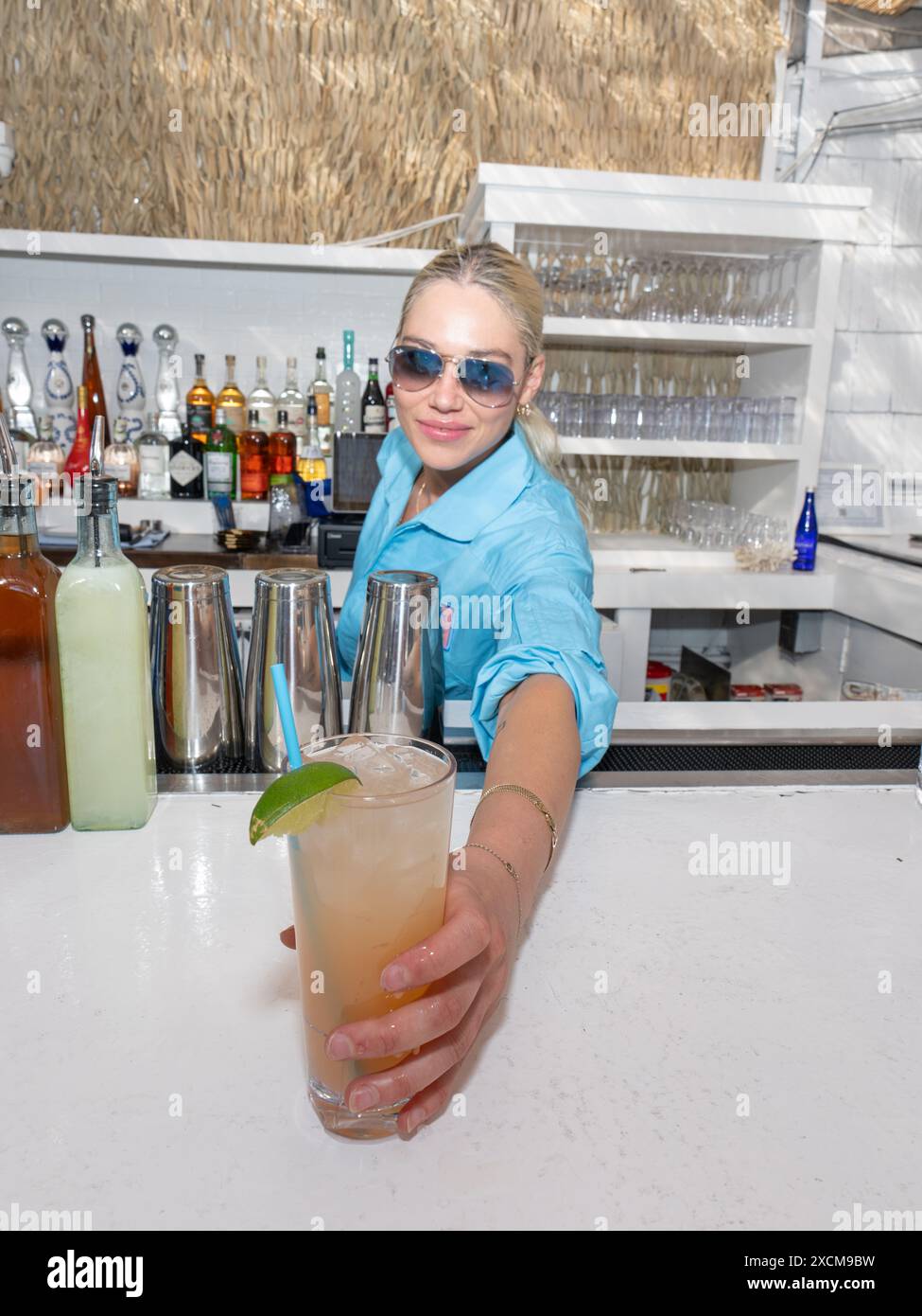 Aydan Ackermann attends the Opening of Ketchy Beach at Capri Hotel in ...