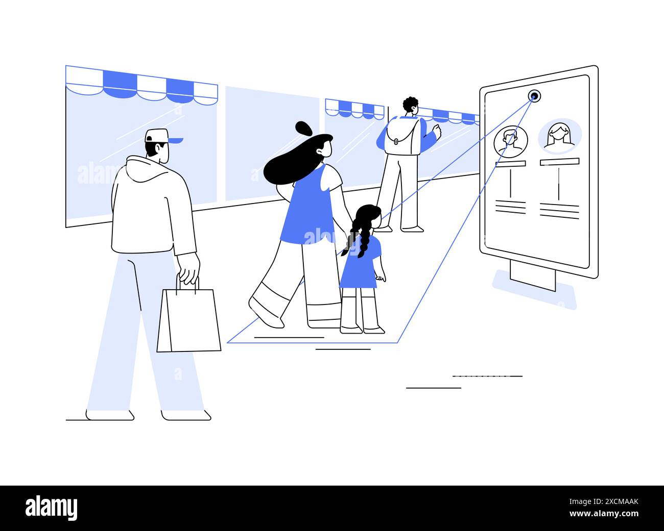 Shop traffic analysis isolated cartoon vector illustrations Stock ...