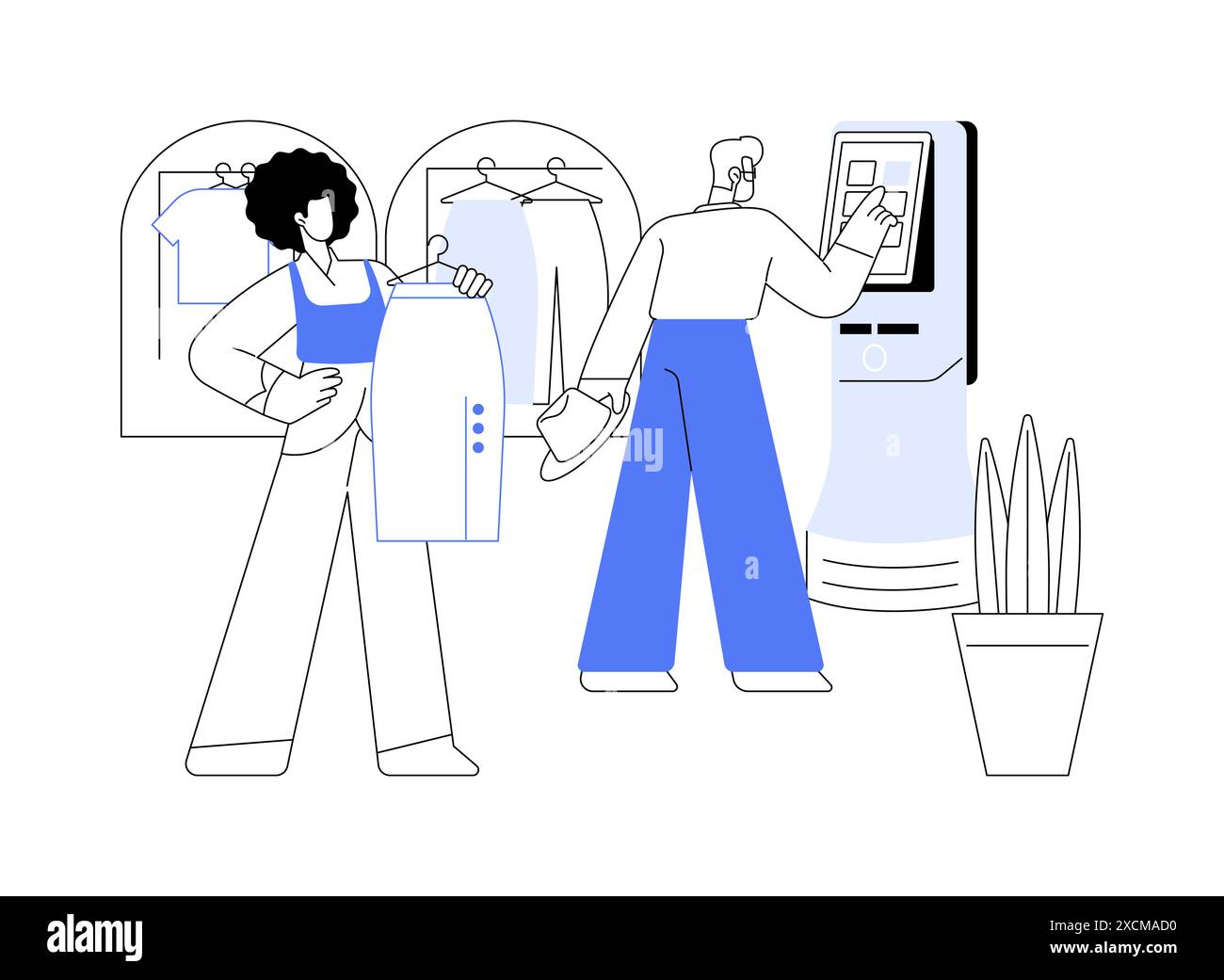 Self-service payment isolated cartoon vector illustrations Stock Vector ...