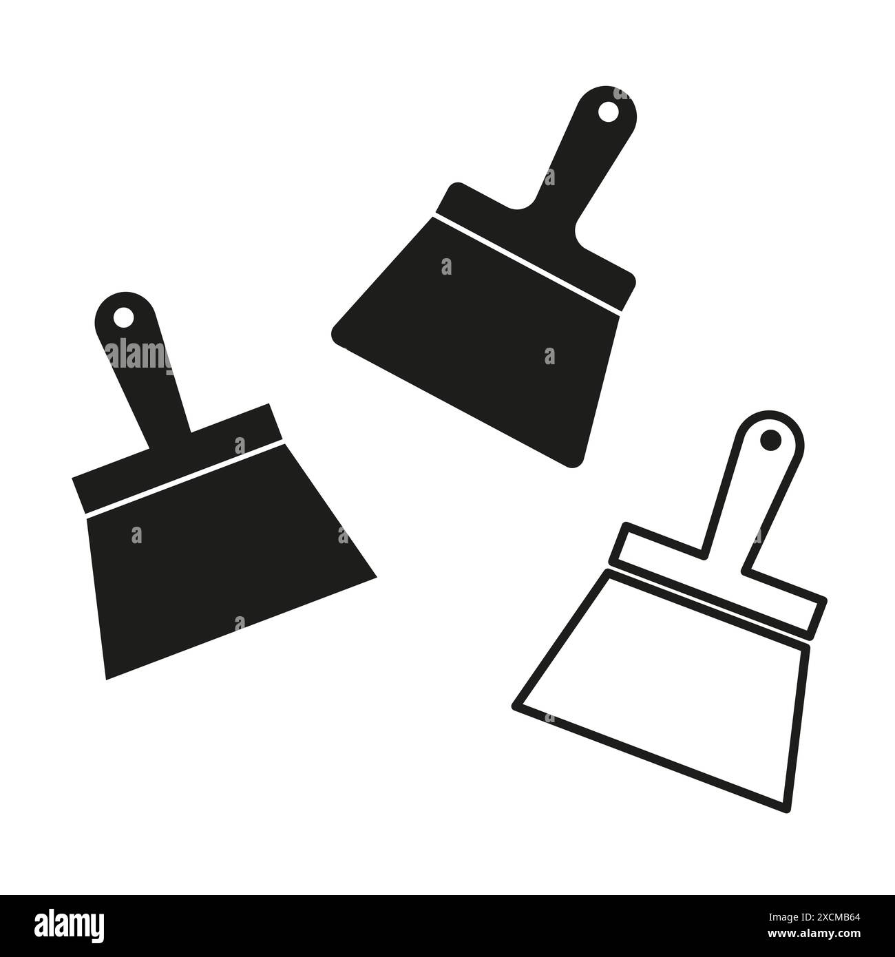 No putty knives. Prohibition sign set. Red circle symbols. Vector ...