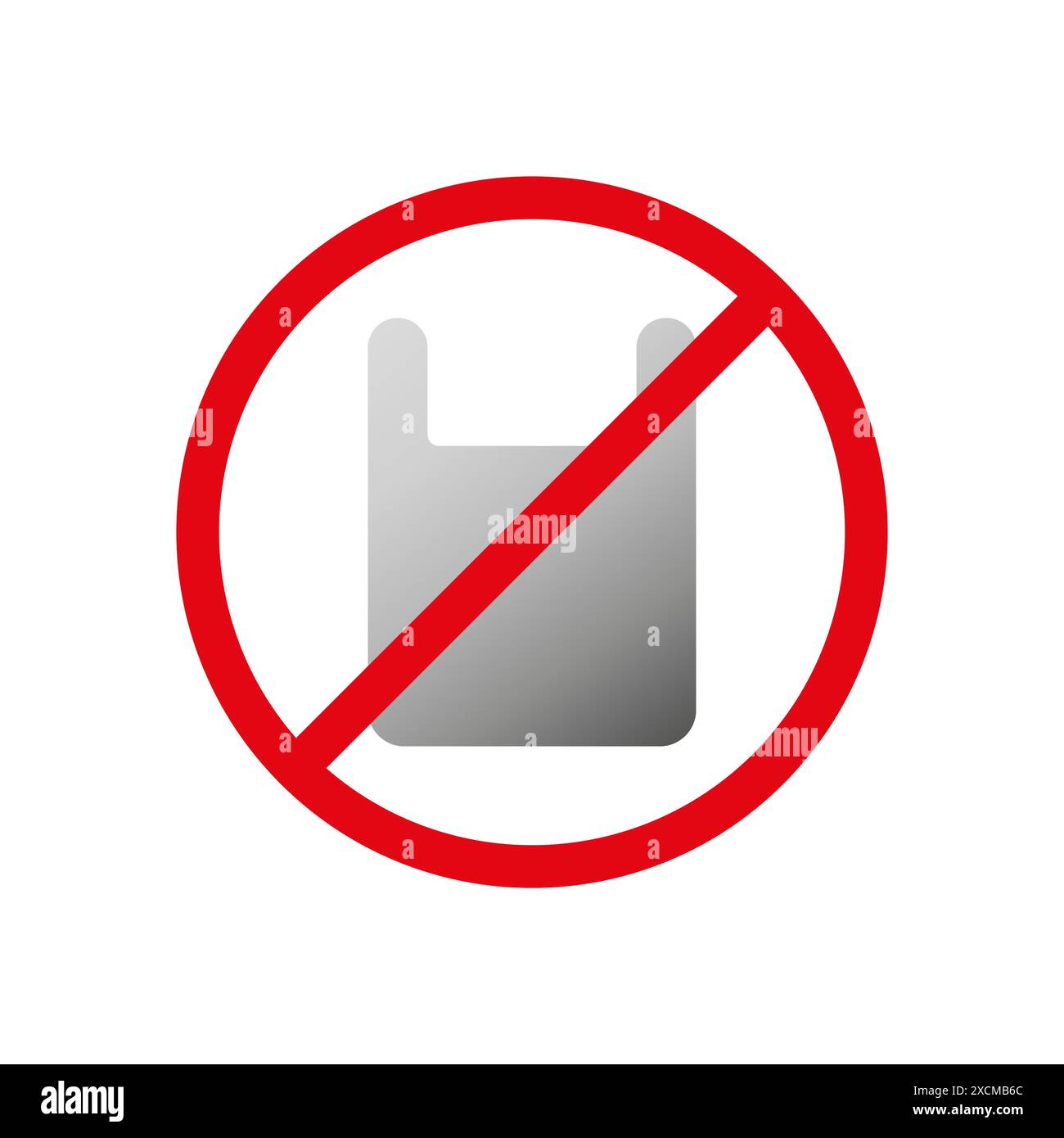 No plastic bag. Prohibition sign. Red circle symbol. Vector ...