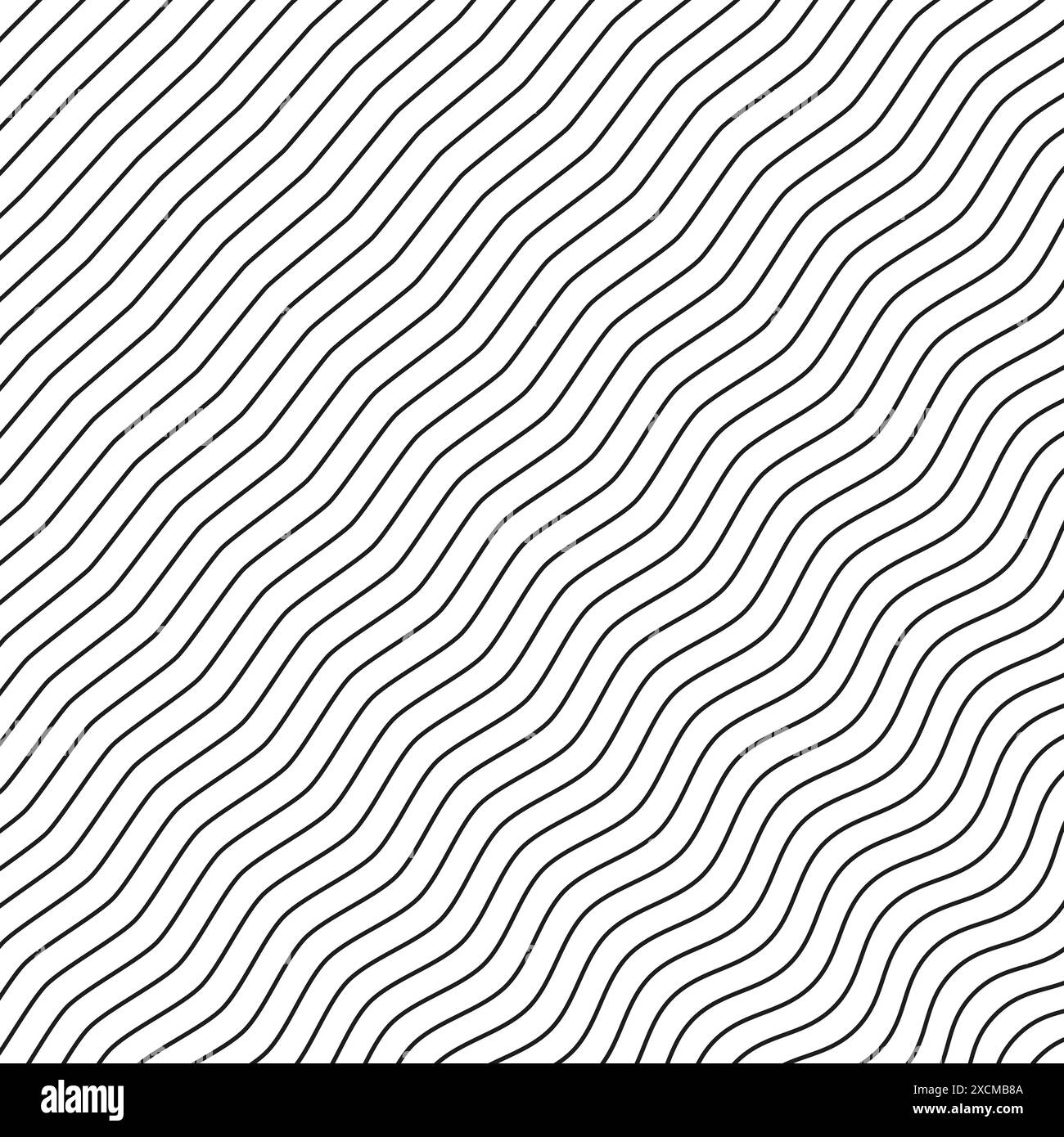 Abstract wavy lines. Seamless pattern design. Black and white. Vector ...
