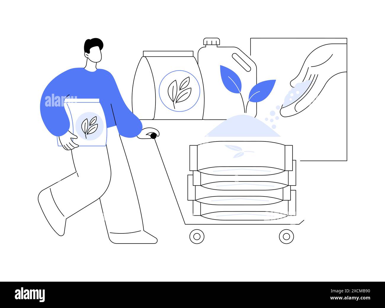 Soil fertilizers isolated cartoon vector illustrations Stock Vector ...