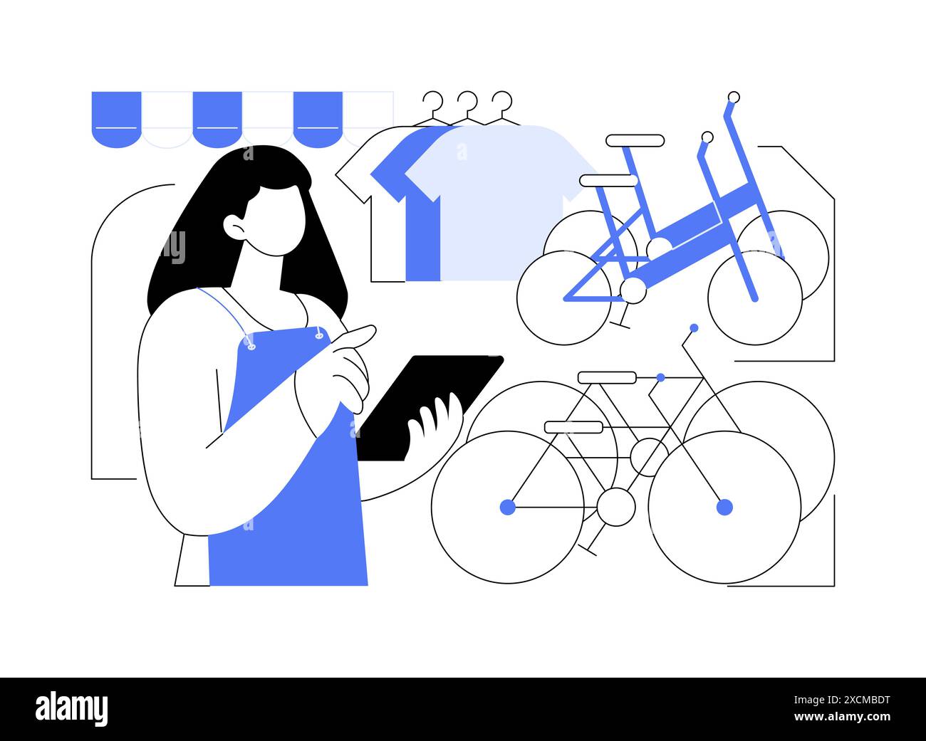 Cycling store isolated cartoon vector illustrations Stock Vector Image ...