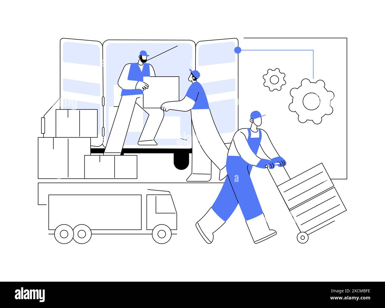 Unloading truck at grocery store hi-res stock photography and images ...