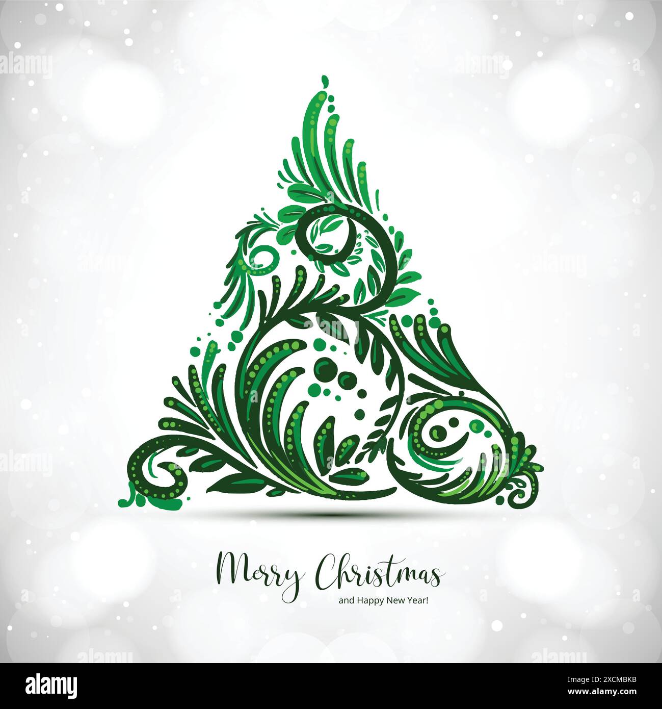 Decorative christmas tree card design Stock Vector Image & Art - Alamy