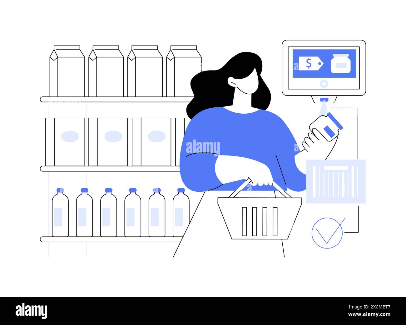 Price checker isolated cartoon vector illustrations Stock Vector Image ...