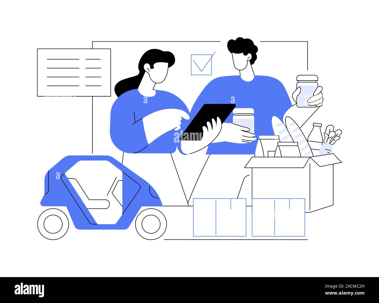 Order preparation for pickup isolated cartoon vector illustrations ...