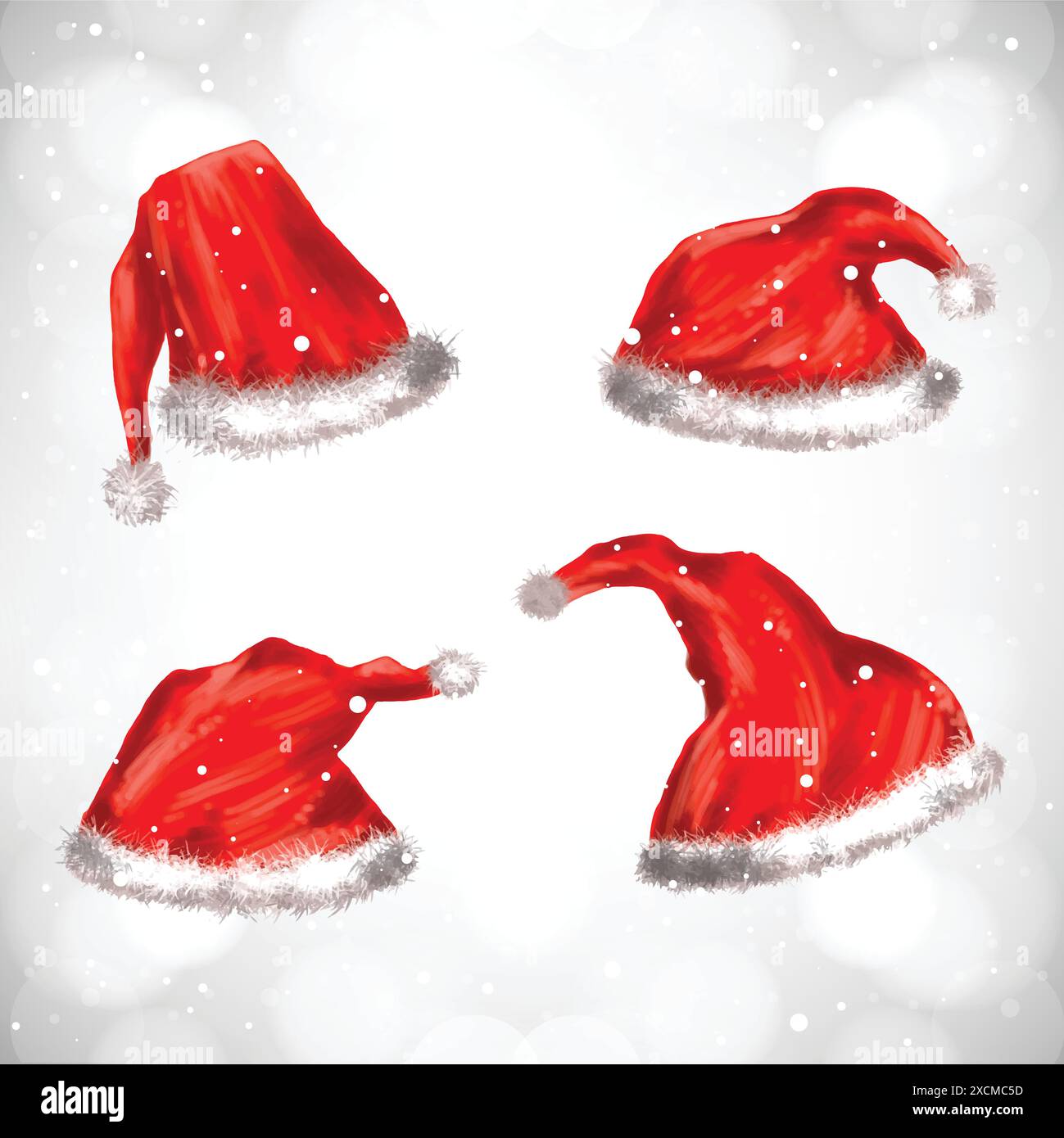 Santa claus hats sketch vector vectors hi-res stock photography and ...