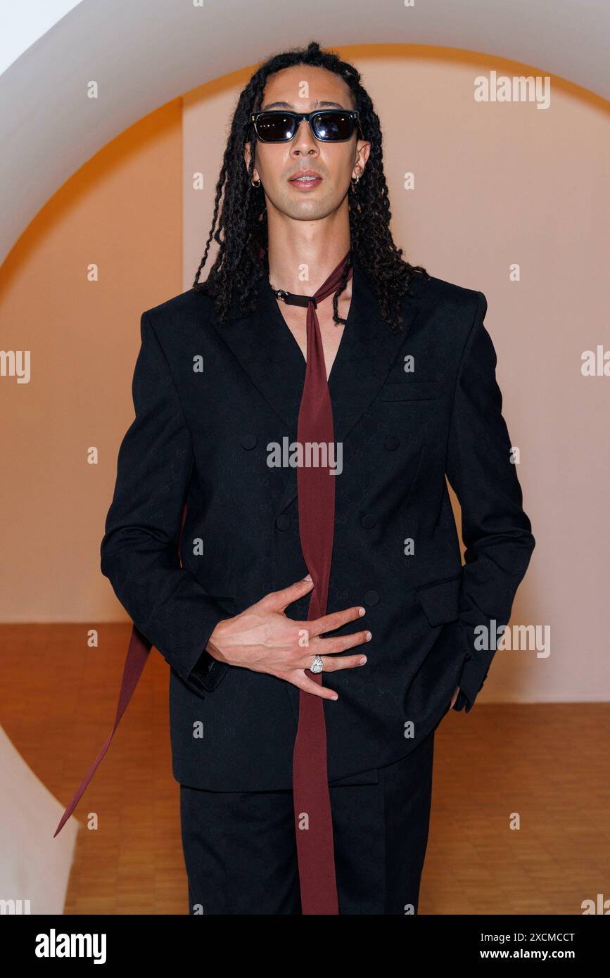 Milan, Italien. 17th June, 2024. Ghali attends GUCCI Men Spring/Summer ...