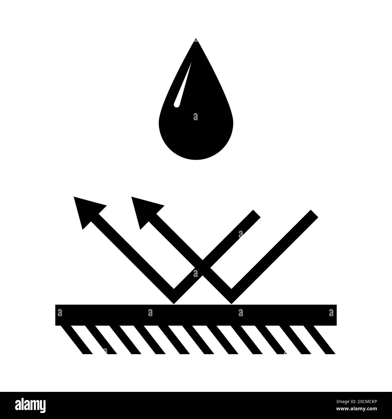 Waterproof symbol vector. Water repellent icon. Black droplet design ...