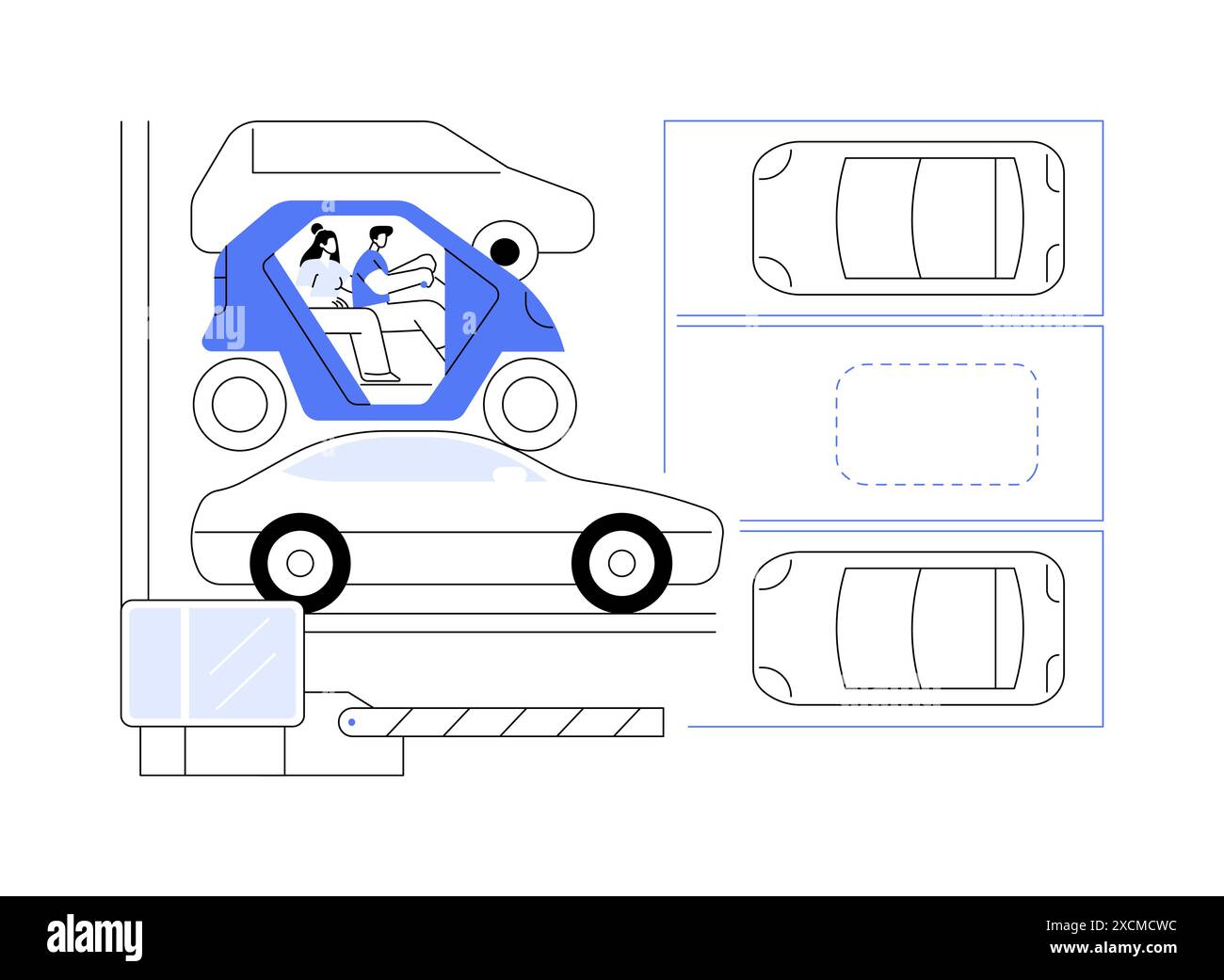 Easy parking isolated cartoon vector illustrations Stock Vector Image ...