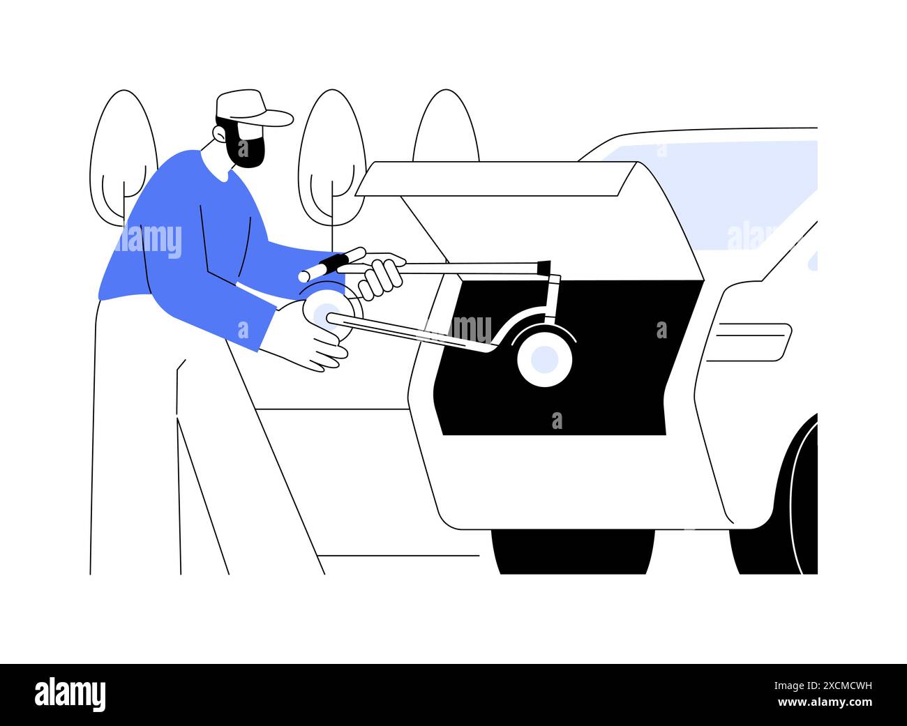 Compact vehicle solution isolated cartoon vector illustrations Stock ...
