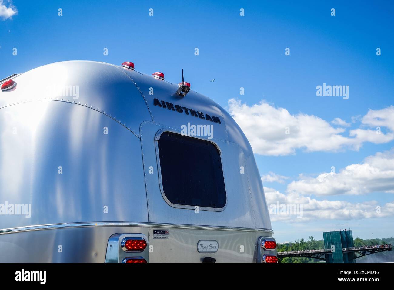 airstream trailer logo on the back Stock Photo - Alamy