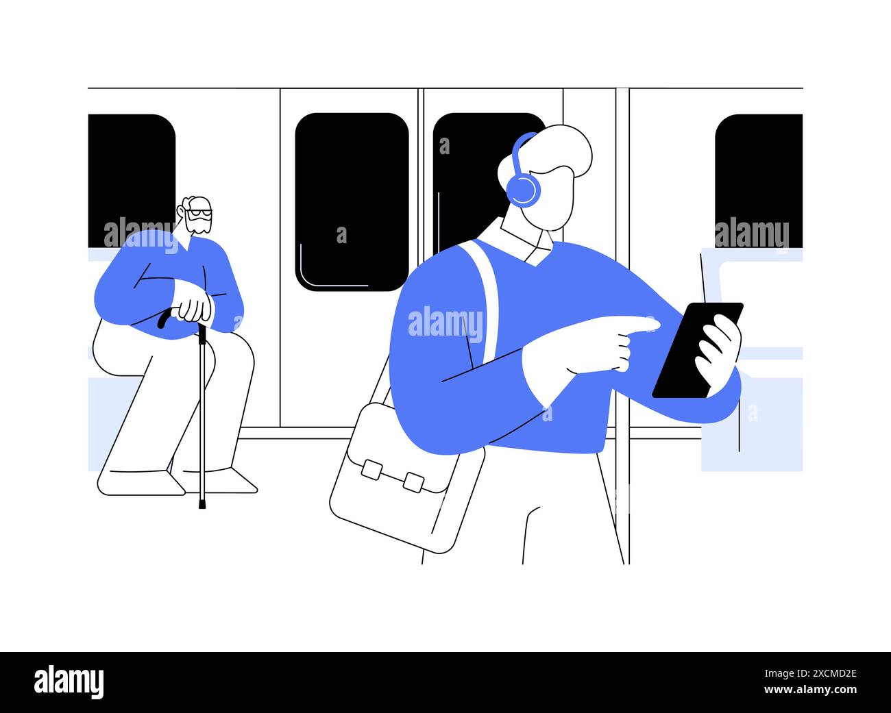 Enjoying the way isolated cartoon vector illustrations Stock Vector ...