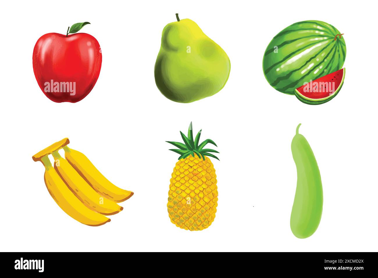 Set of colorful fruit design Stock Vector Image & Art - Alamy