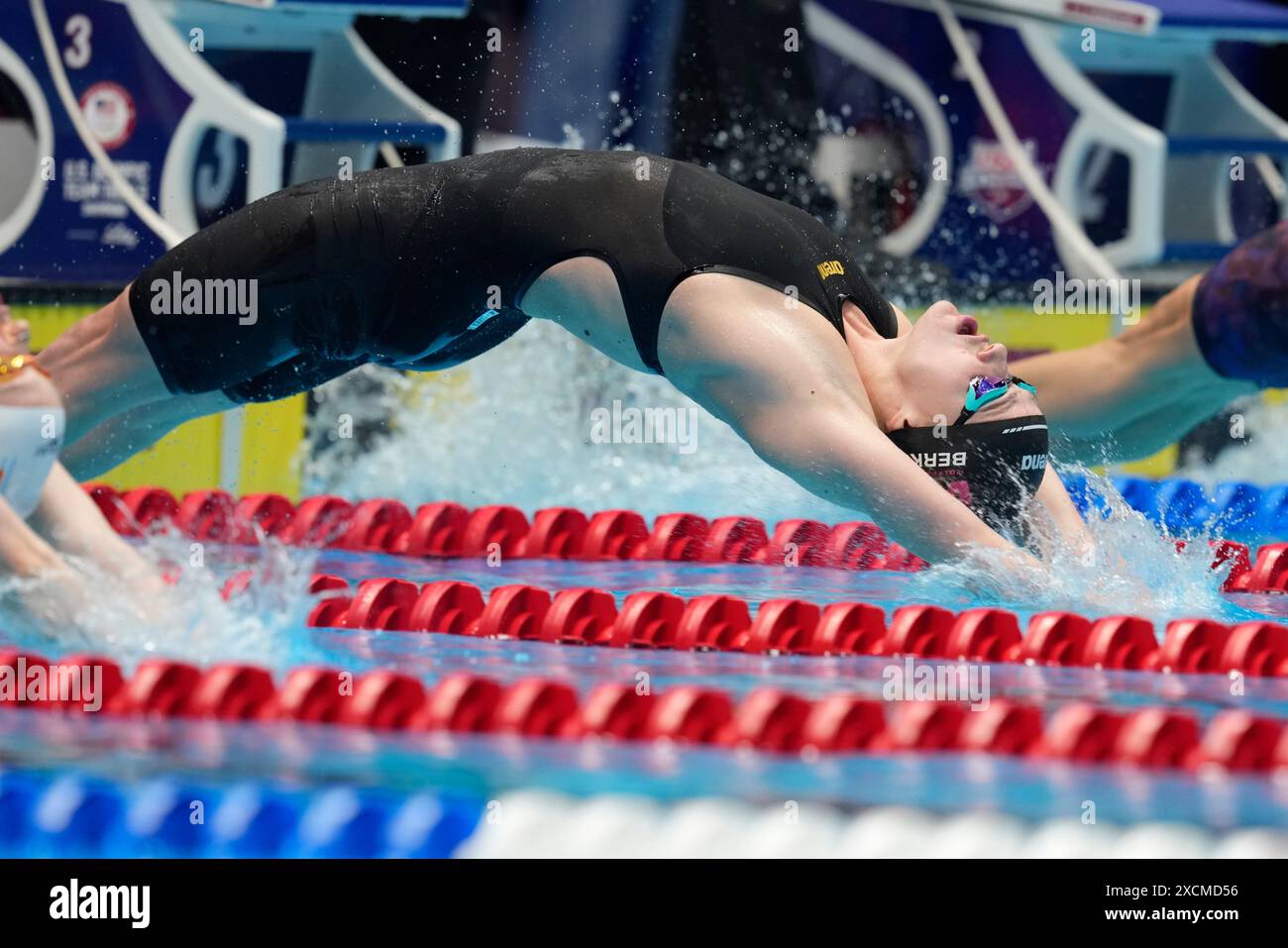 Katharine Berkoff swims during a Women's 100 backstroke semifinals ...