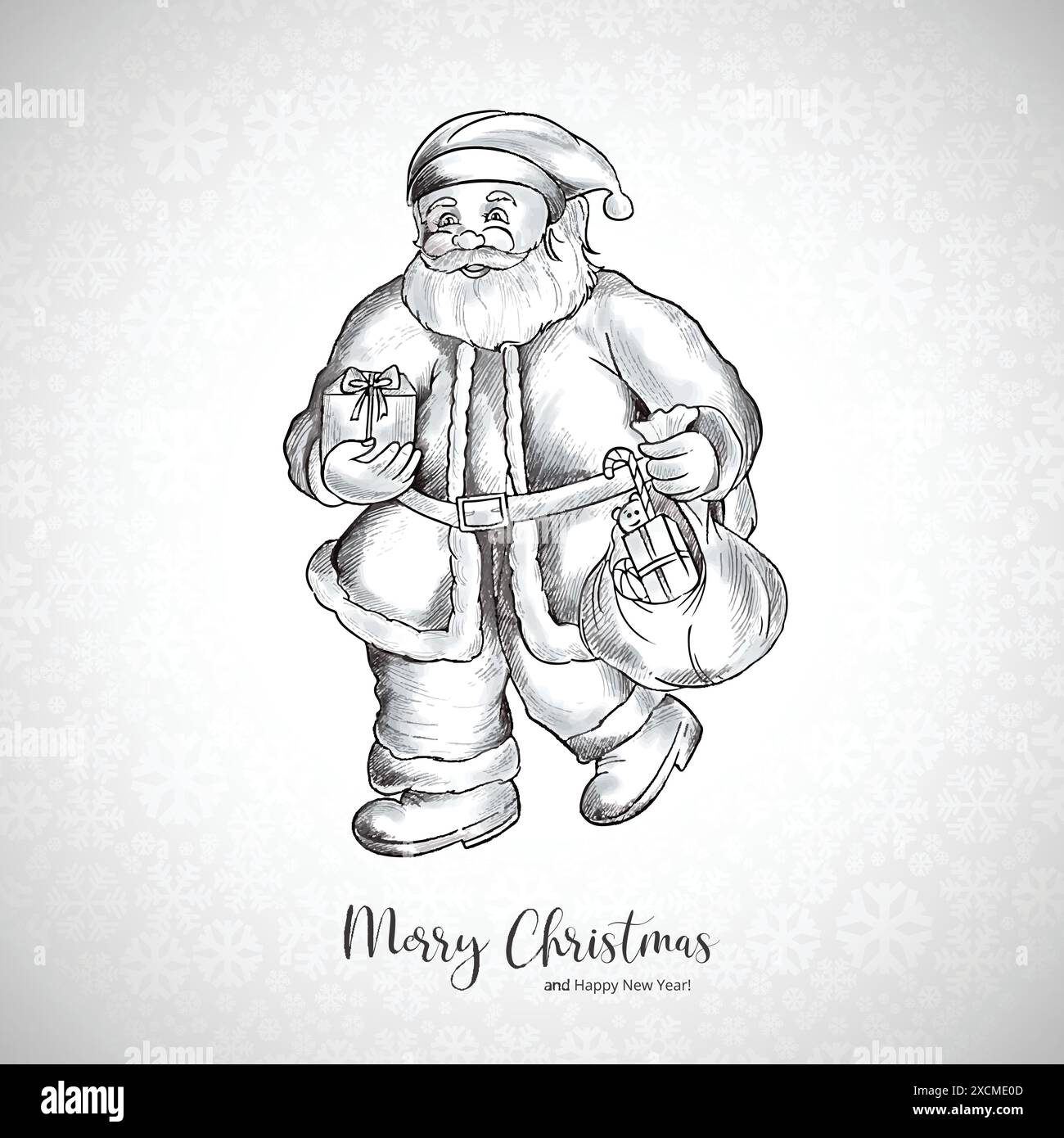 Santa claus sketch hi-res stock photography and images - Alamy
