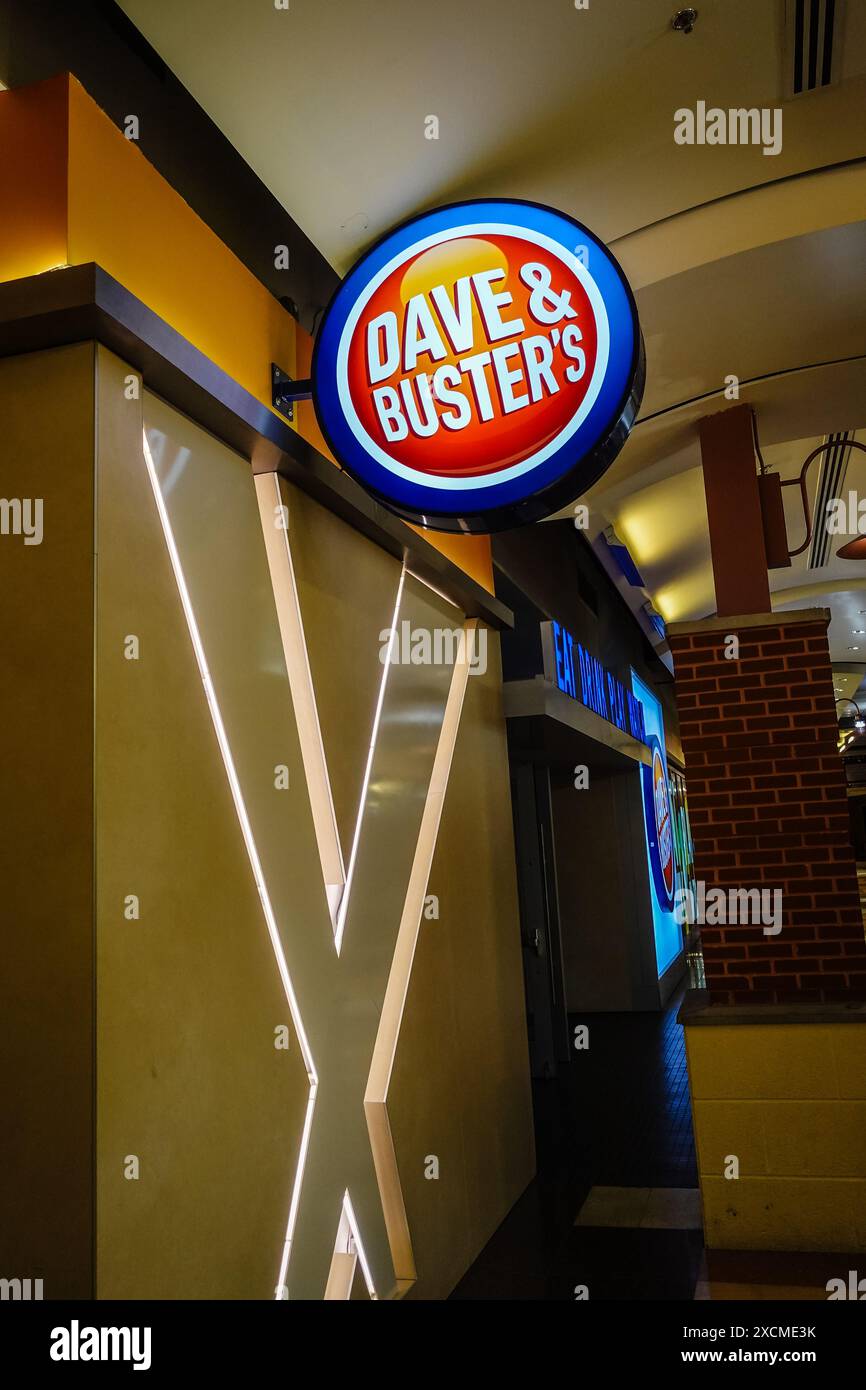 Close-up view of the Dave & Buster's sign or logo Stock Photo - Alamy
