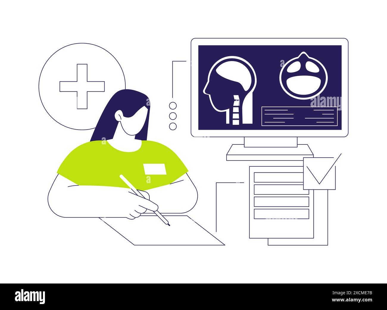 Head and neck radiology abstract concept vector illustration Stock ...