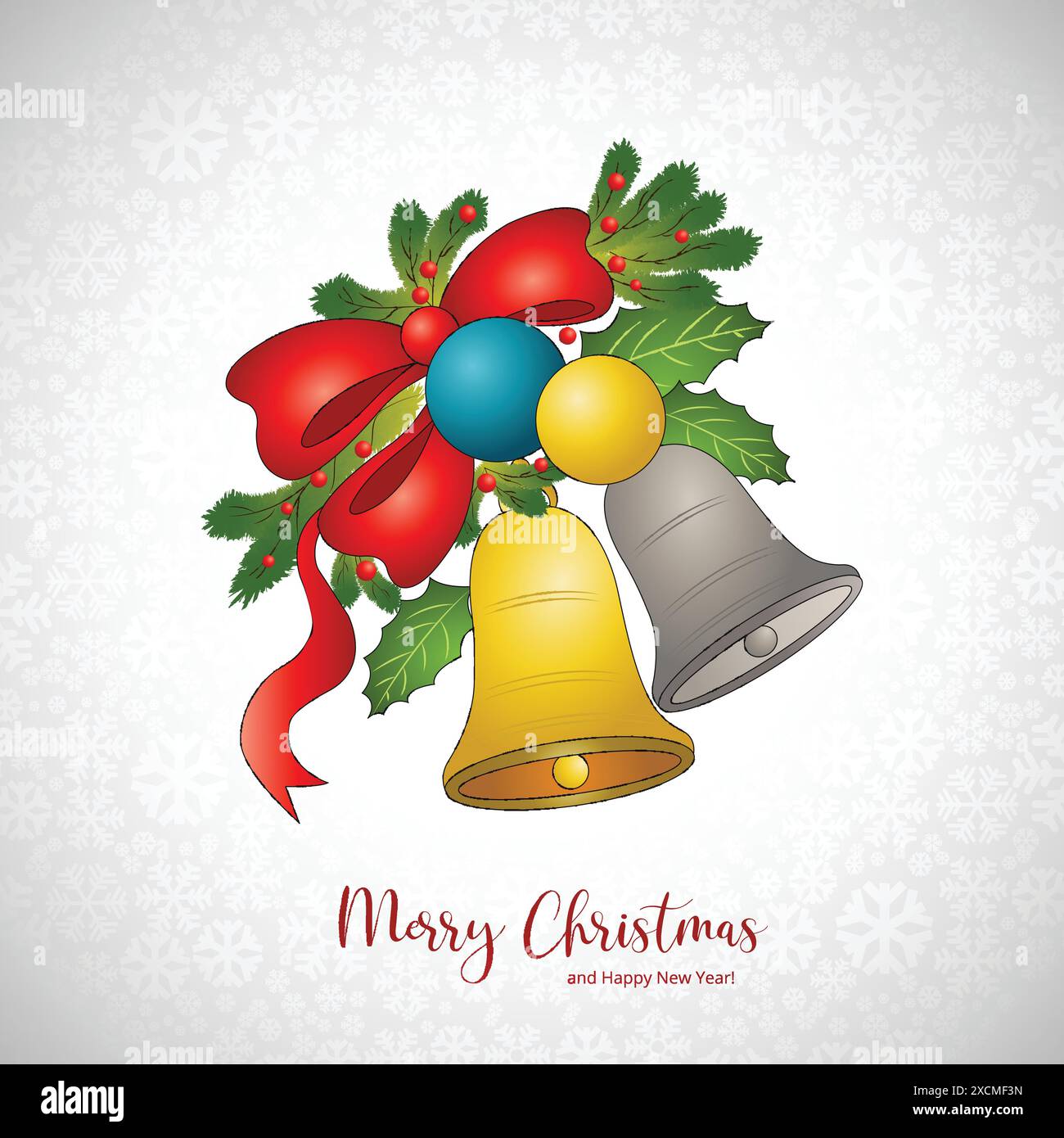 Watercolor bell christmas new Stock Vector Images - Alamy