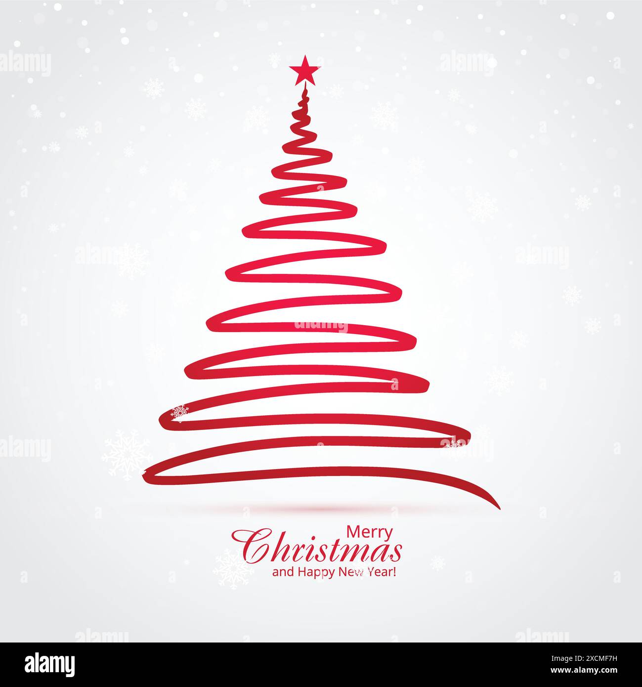 Minimal line christmas tree card background Stock Vector Image & Art ...