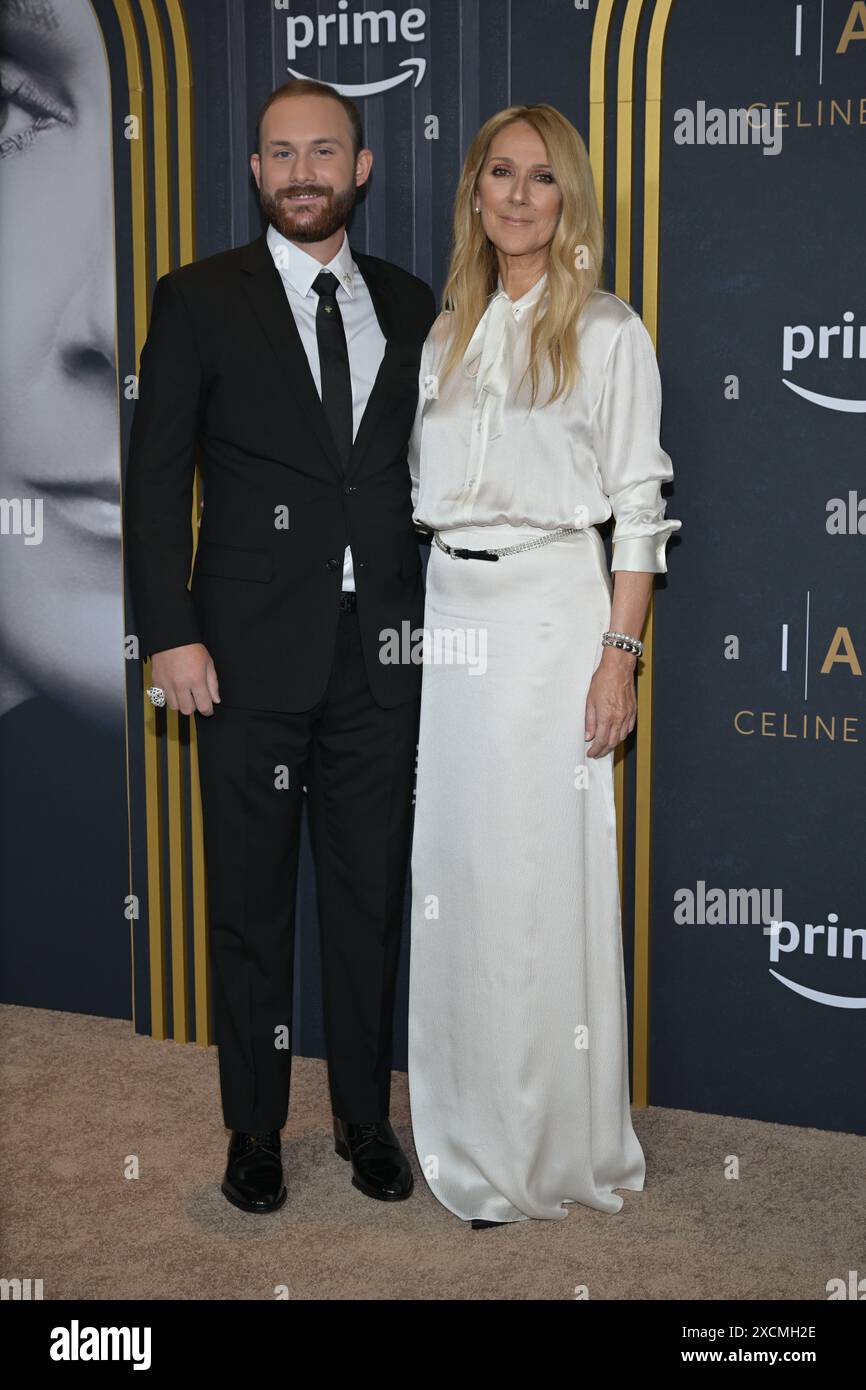 René-Charles Angélil and Celine Dion Stock Photo - Alamy