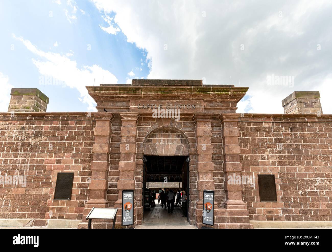 New York, NY – US – June 7, 2024 Castle Clinton, a restored circular ...