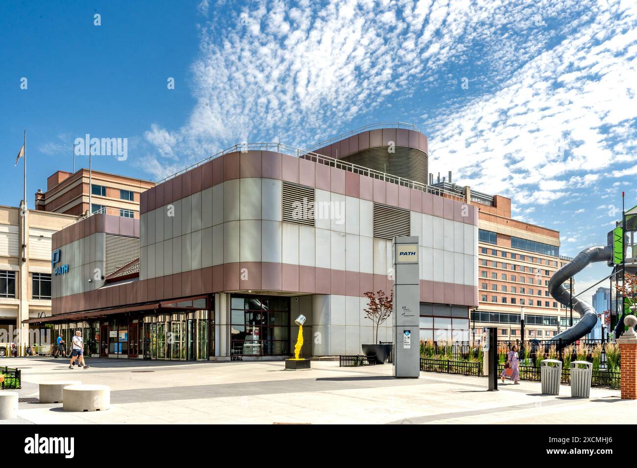 Jersey City, NJ - US - June 7, 2024 Exchange Place station, part of ...