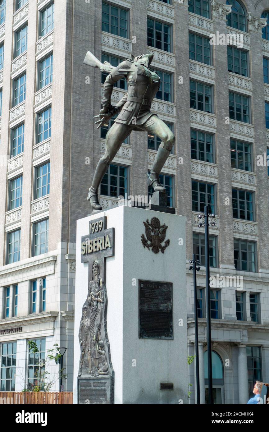 Jersey City, NJ - US - June 7, 2024 The Katyń Memorial by Andrzej ...