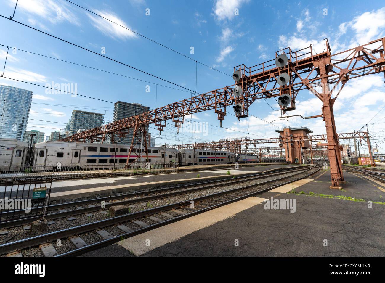 Hoboken, NJ - US - June 7, 2024 The Hoboken Terminal's train yard ...