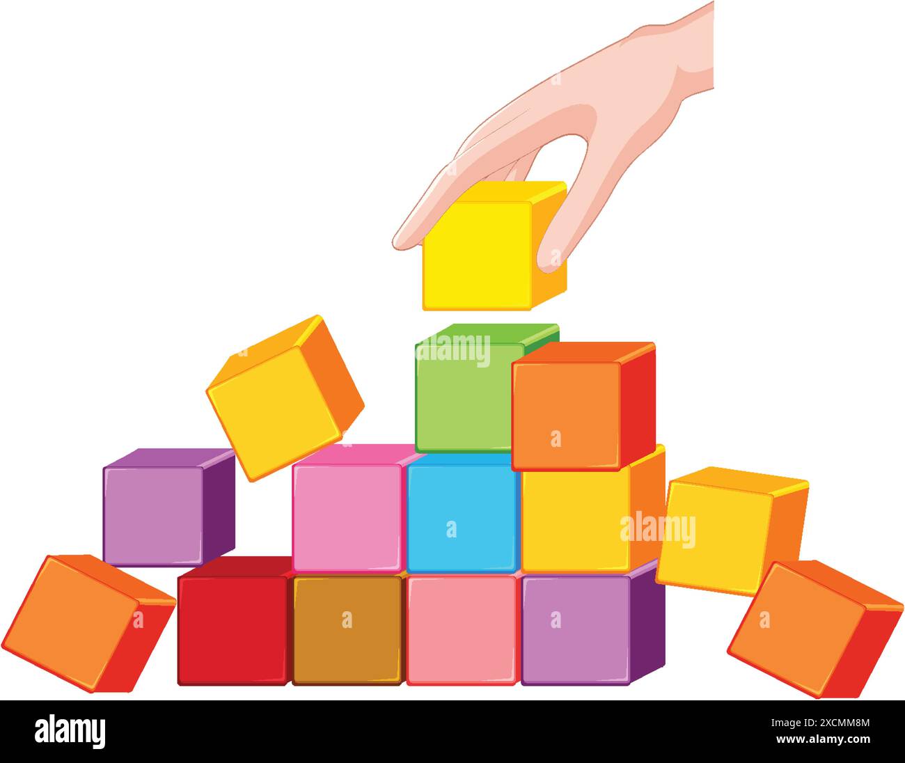 Colorful vector illustration of teamwork in planning hi-res stock ...