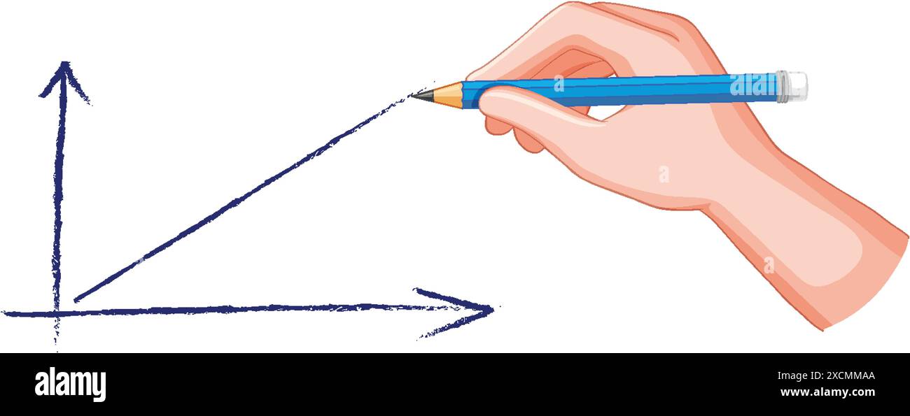Hand drawing a graph with a pencil Stock Vector Image & Art - Alamy