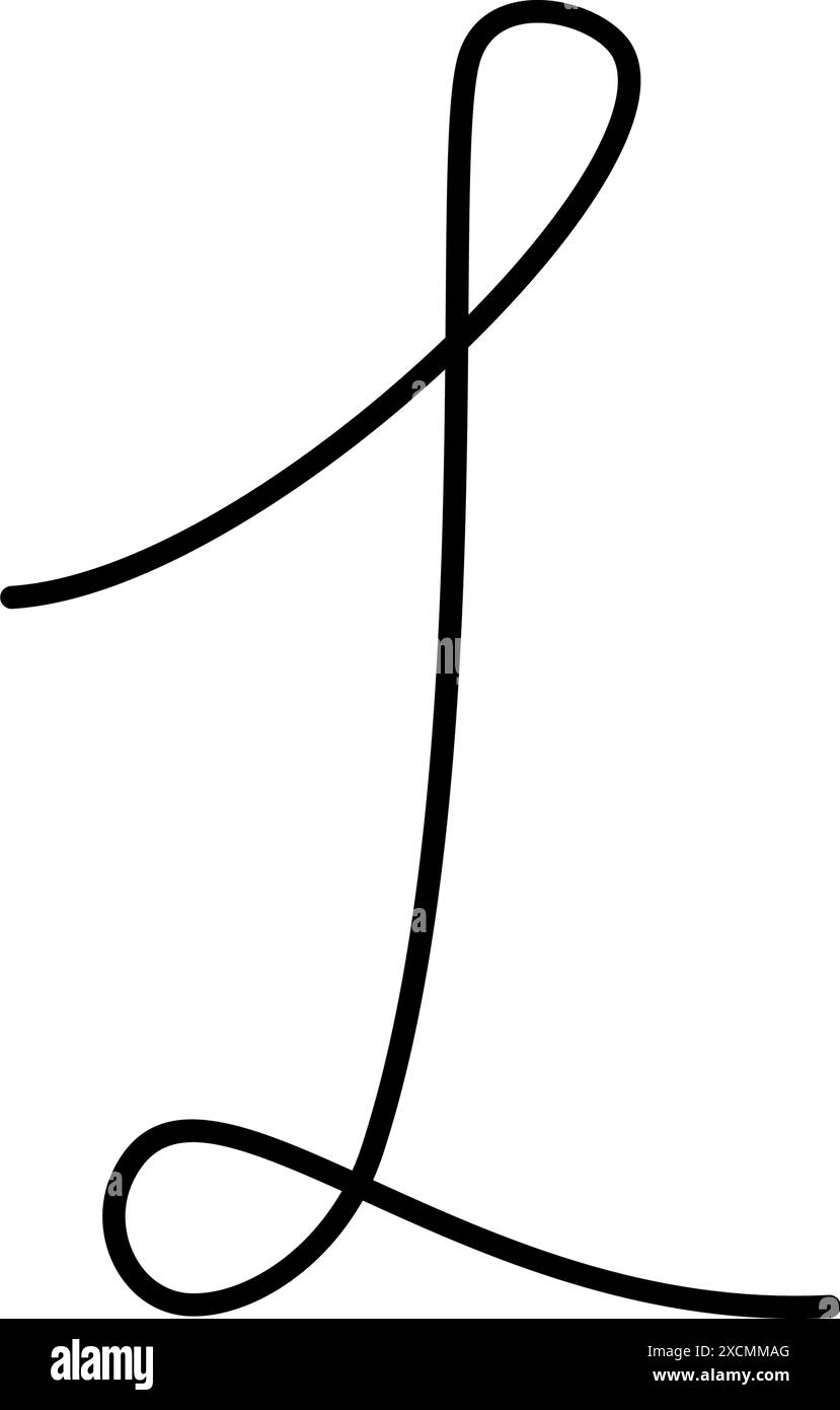 Number 1 continuous line. Number one Hand drawn Line Art design concept ...