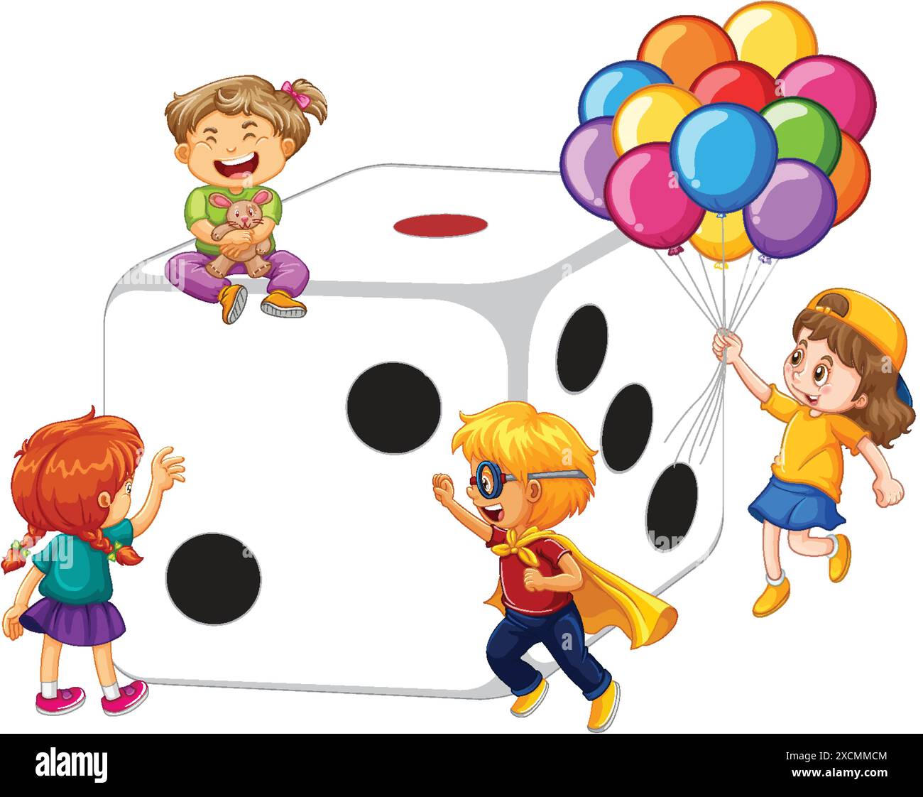 Happy children having fun playing Cut Out Stock Images & Pictures - Alamy