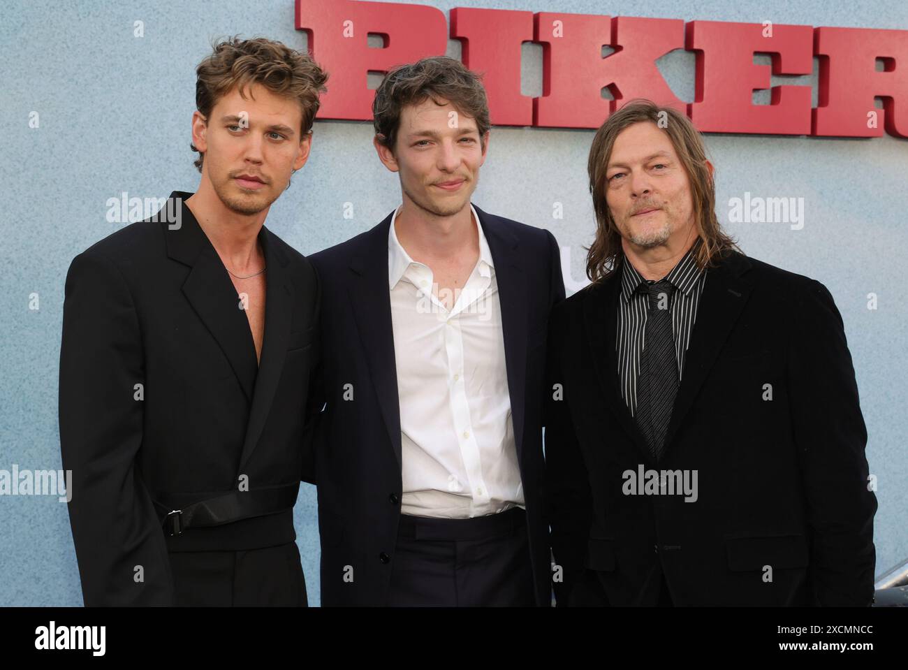 Hollywood, Ca. 17th June, 2024. Austin Butler, Mike Faist and Norman Reedus at The Bikeriders LA ...