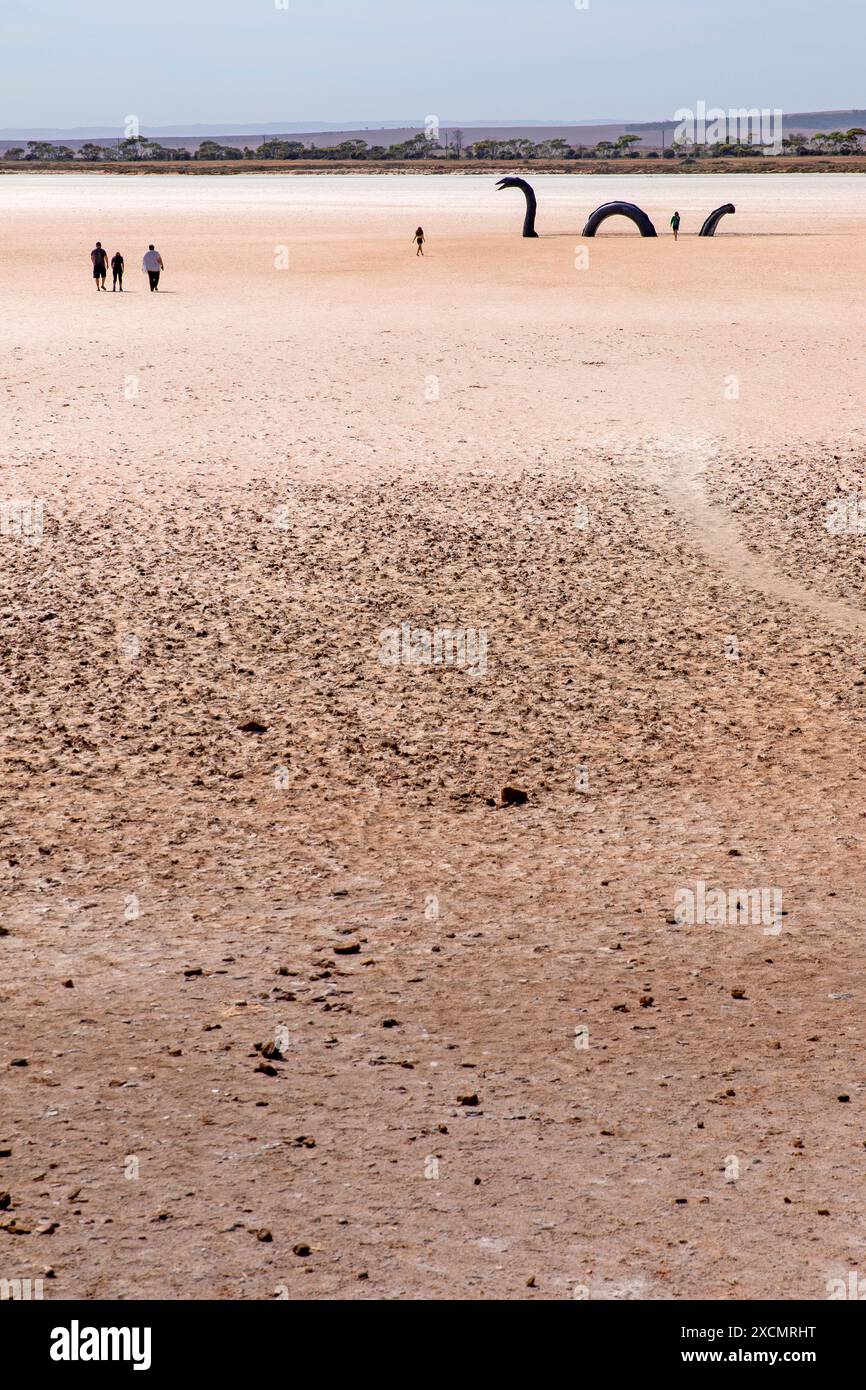 The Loch-eel Monster on Lake Bumbunga, Lochiel Stock Photo - Alamy