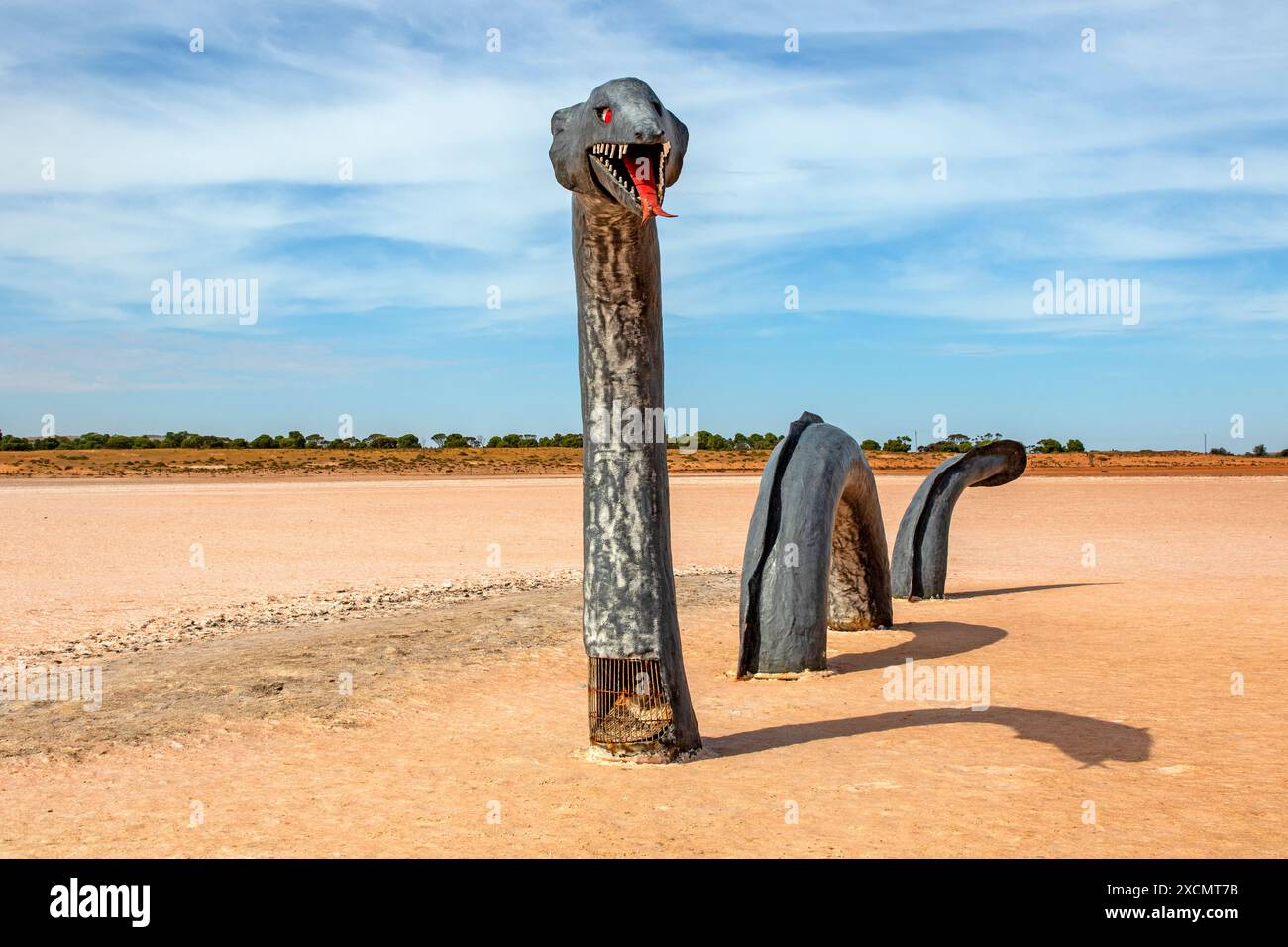 The Loch-eel Monster on Lake Bumbunga, Lochiel Stock Photo - Alamy
