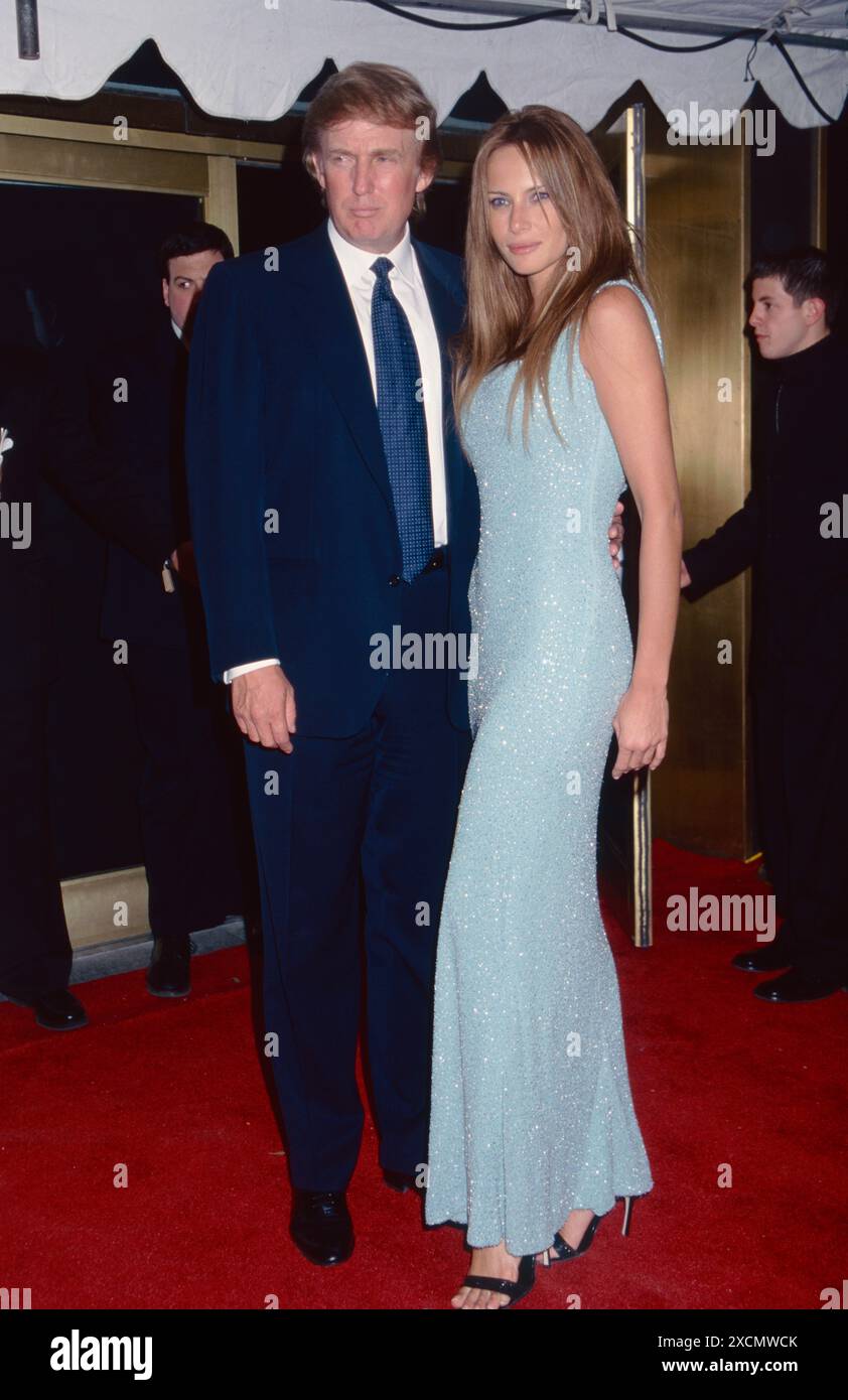 Donald Trump and Melania Knauss attend Arista Party for Whitney Houston ...