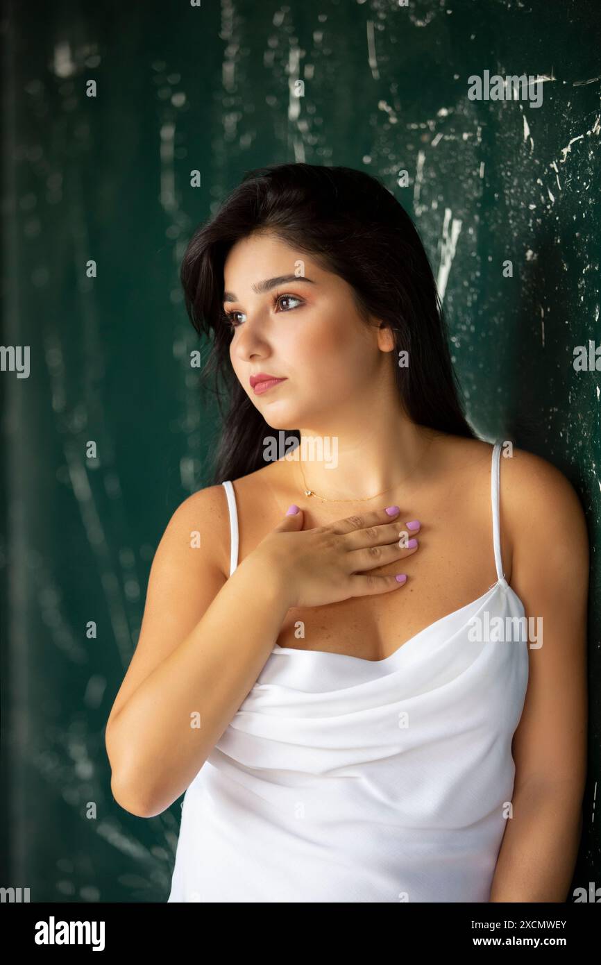 Black woman hands over heart hi-res stock photography and images - Alamy