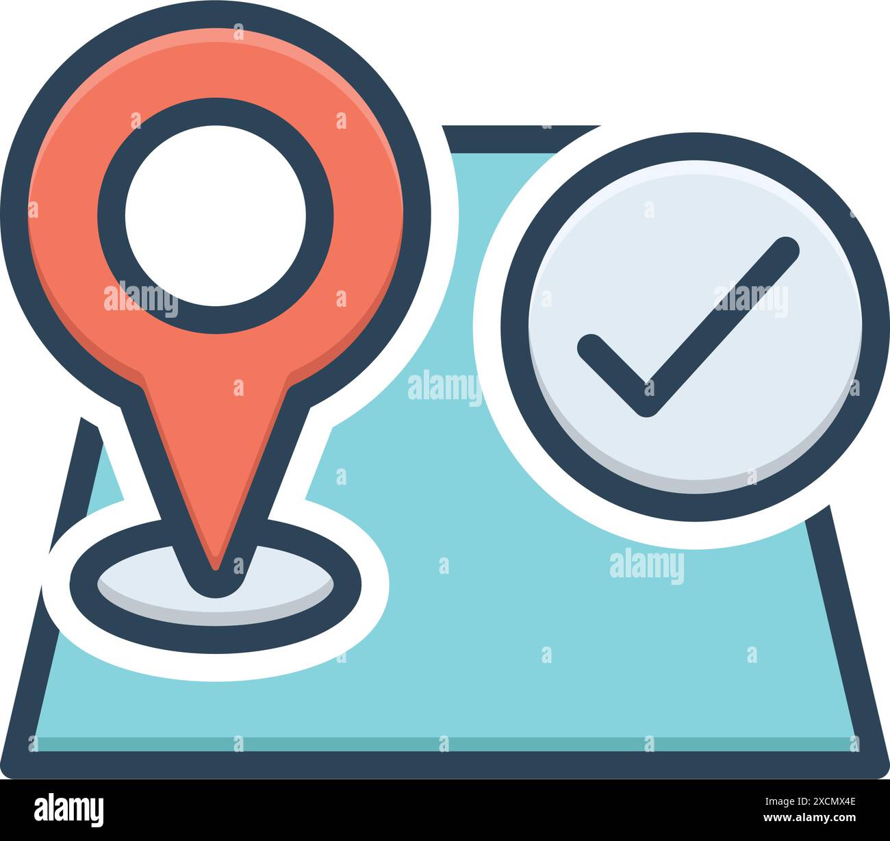 Icon arrive reach Cut Out Stock Images & Pictures - Alamy