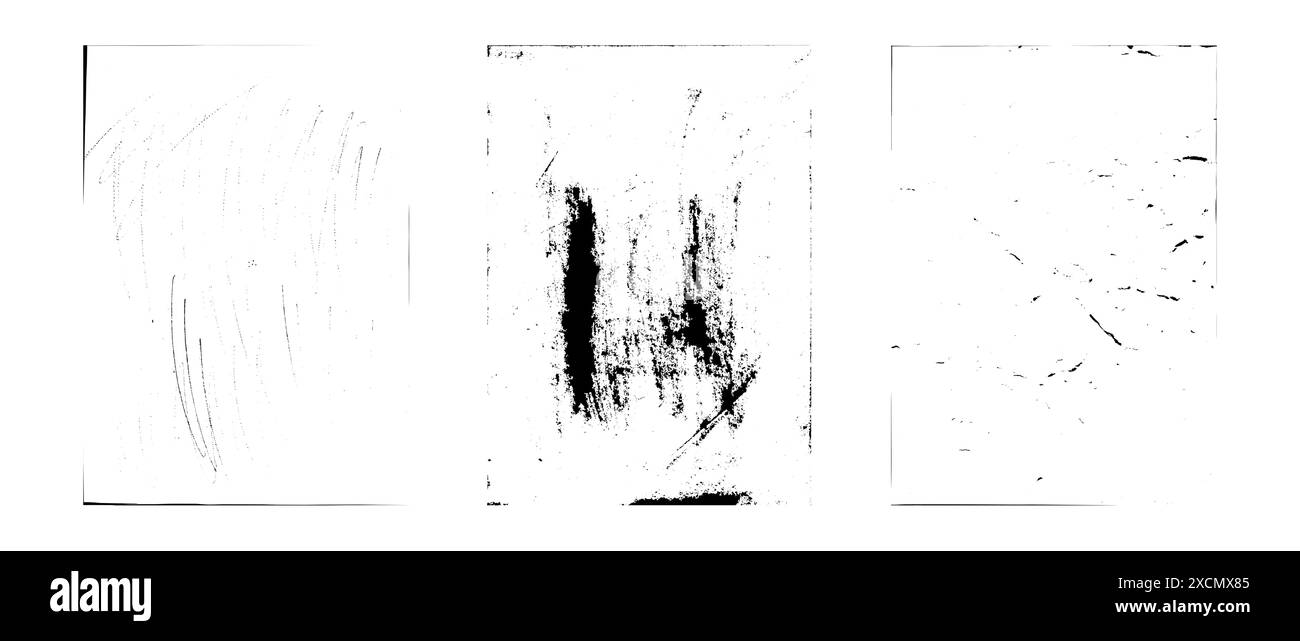 Rough grunge paper set. Aged photocopy texture overlay collection ...